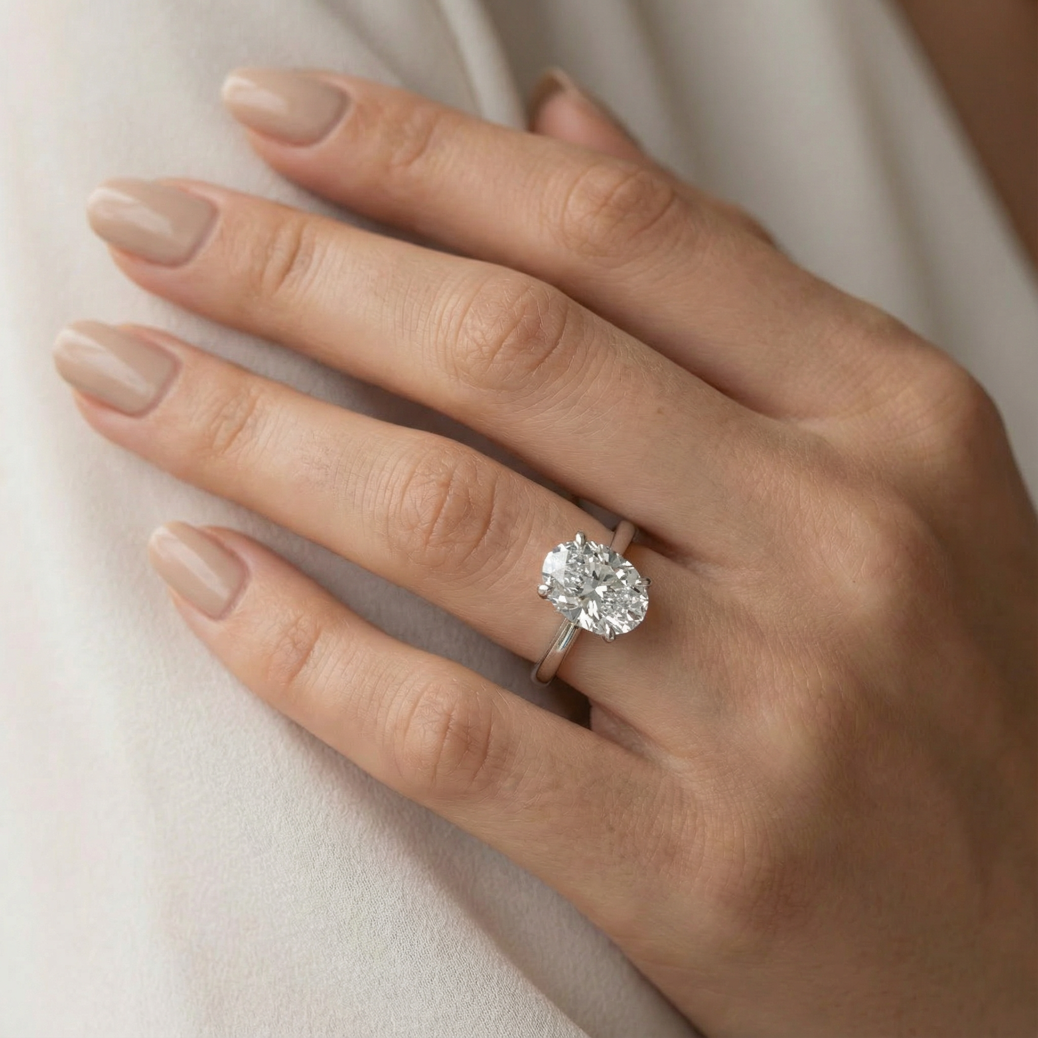 Bliss Diamond Certified 2Ct Oval Solitaire Ashley Diamond Engagement ...