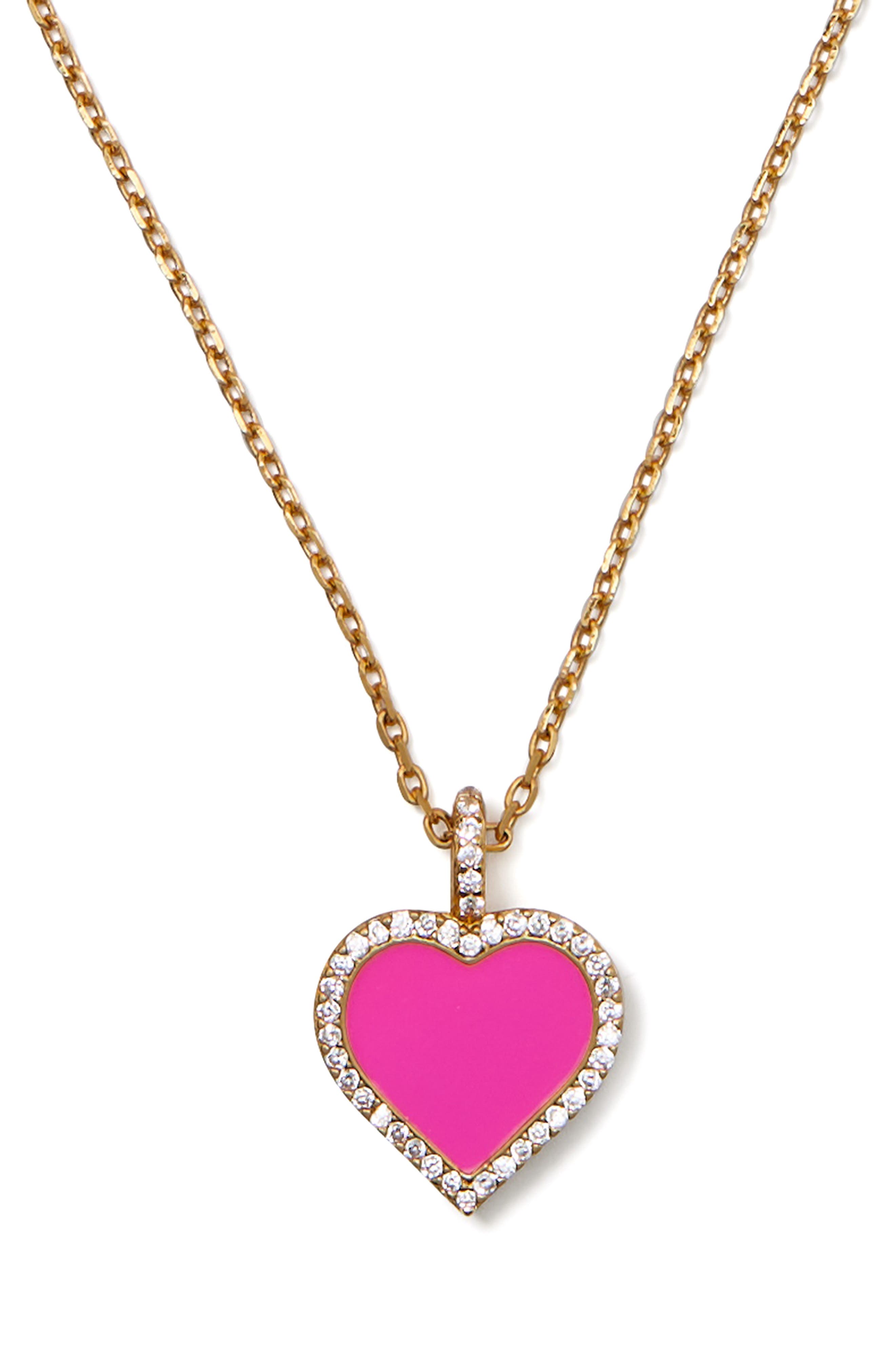 Kate Spade New York pavé heart pendant necklace | Nordstrom