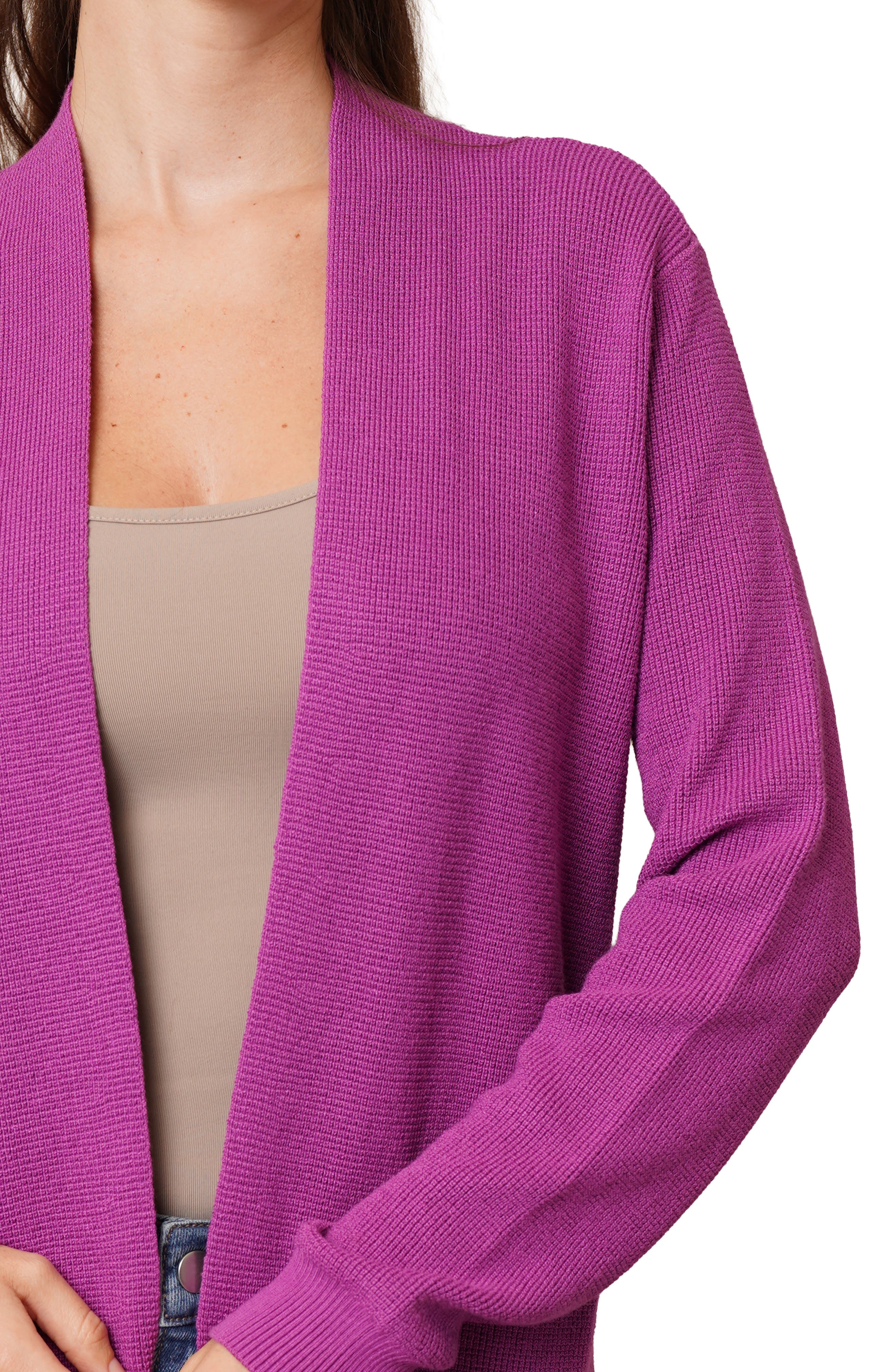 CYRUS Open Front Waffle Cardigan | Nordstromrack