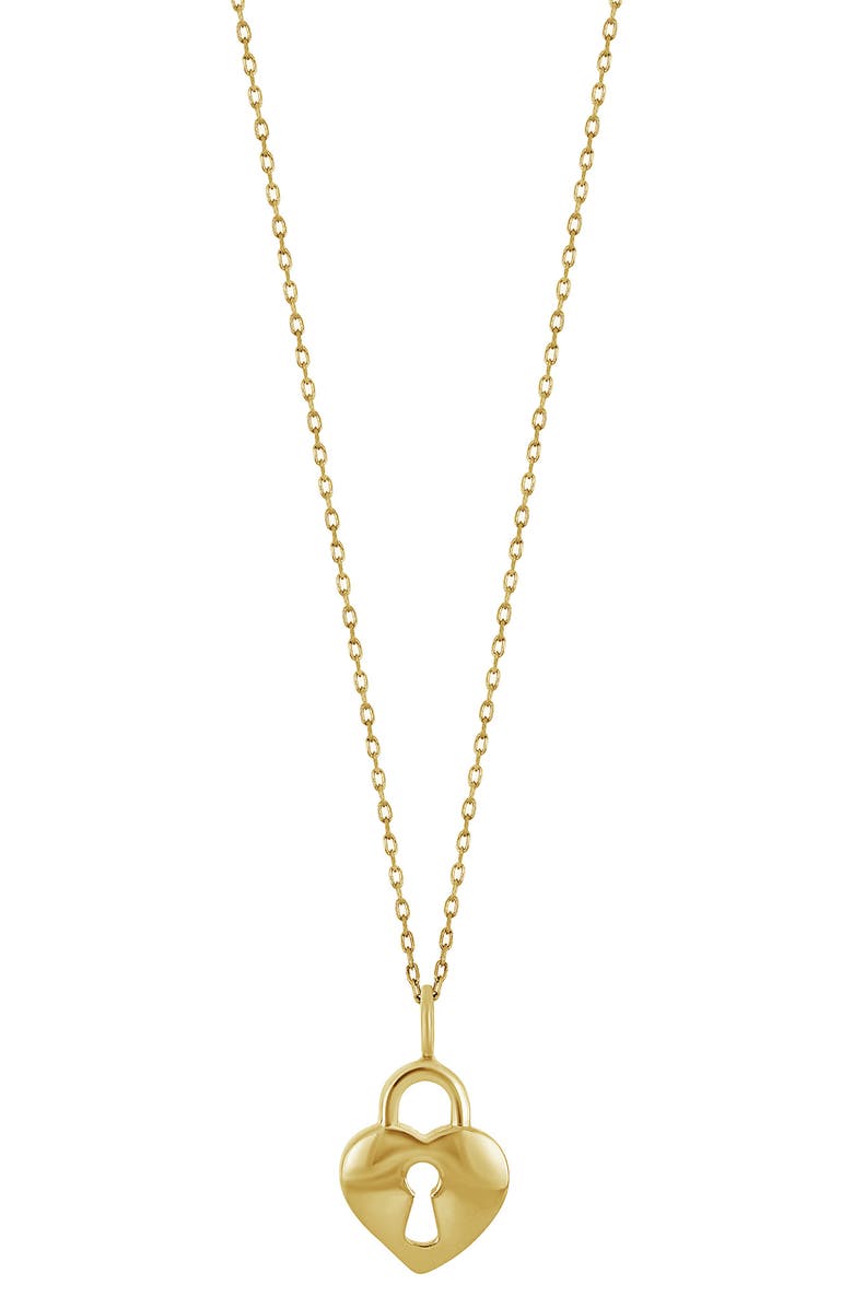 Bony Levy 14K Gold Heart Lock Pendant Necklace | Nordstromrack