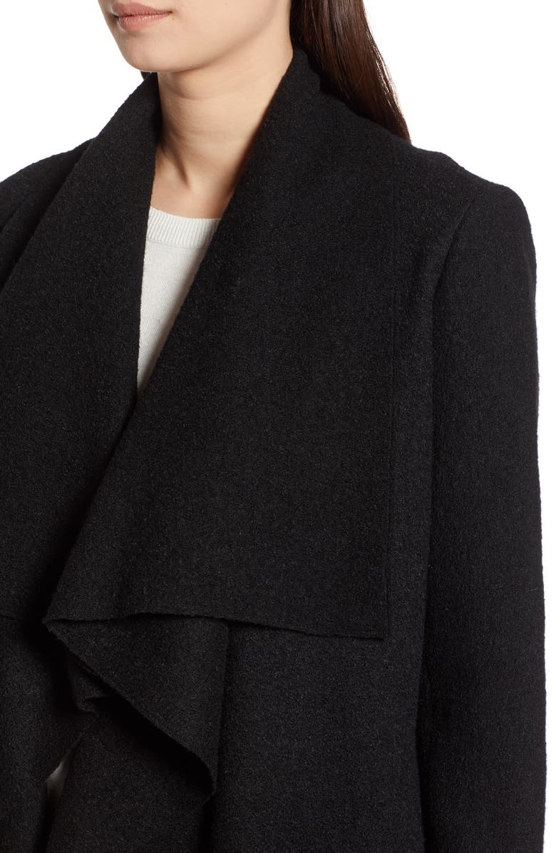 Halogen® Boiled Wool Blend Drape Front Coat | Nordstromrack