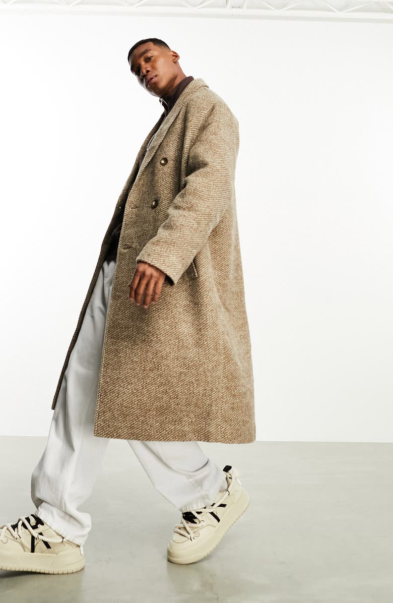 ASOS DESIGN Oversize Texture Coat | Nordstromrack
