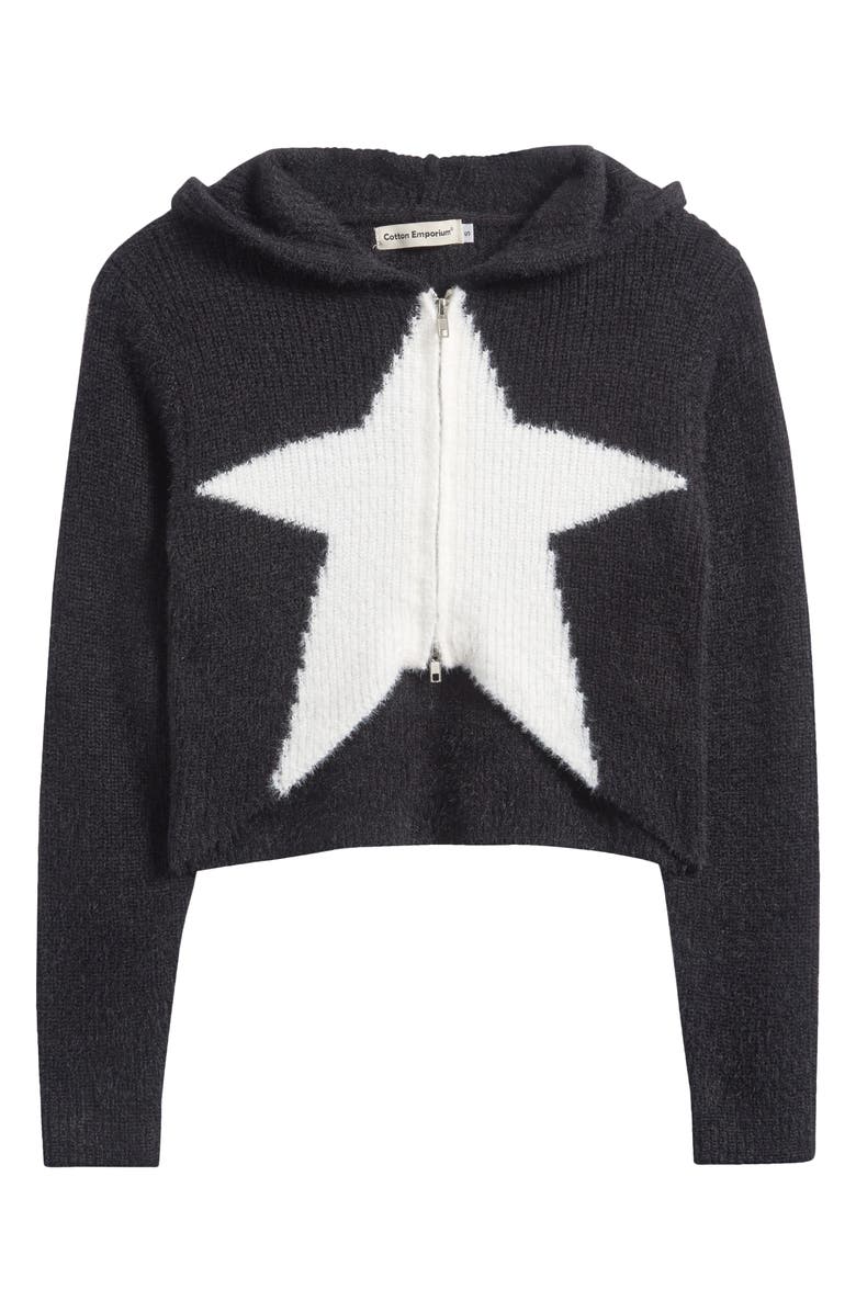 Cotton Emporium Kids' Intarsia Zip-Up Sweater Hoodie | Nordstromrack