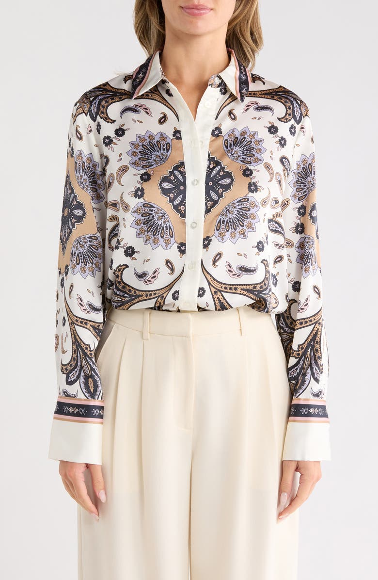 Ellen Tracy Placement Paisley Button-Up Shirt | Nordstromrack