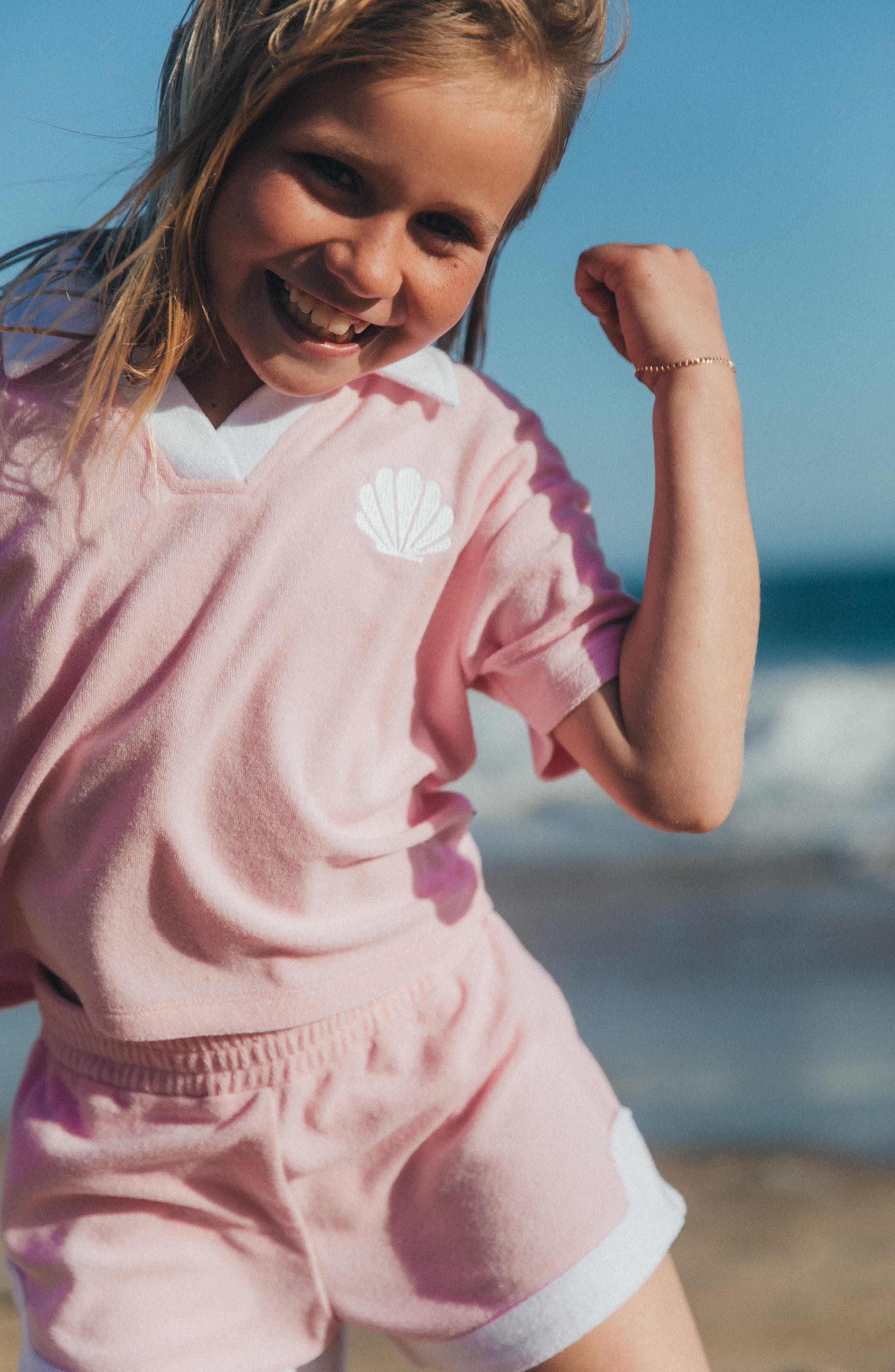 Feather 4 Arrow Kids' Shell Embroidered Terry Polo | Nordstrom