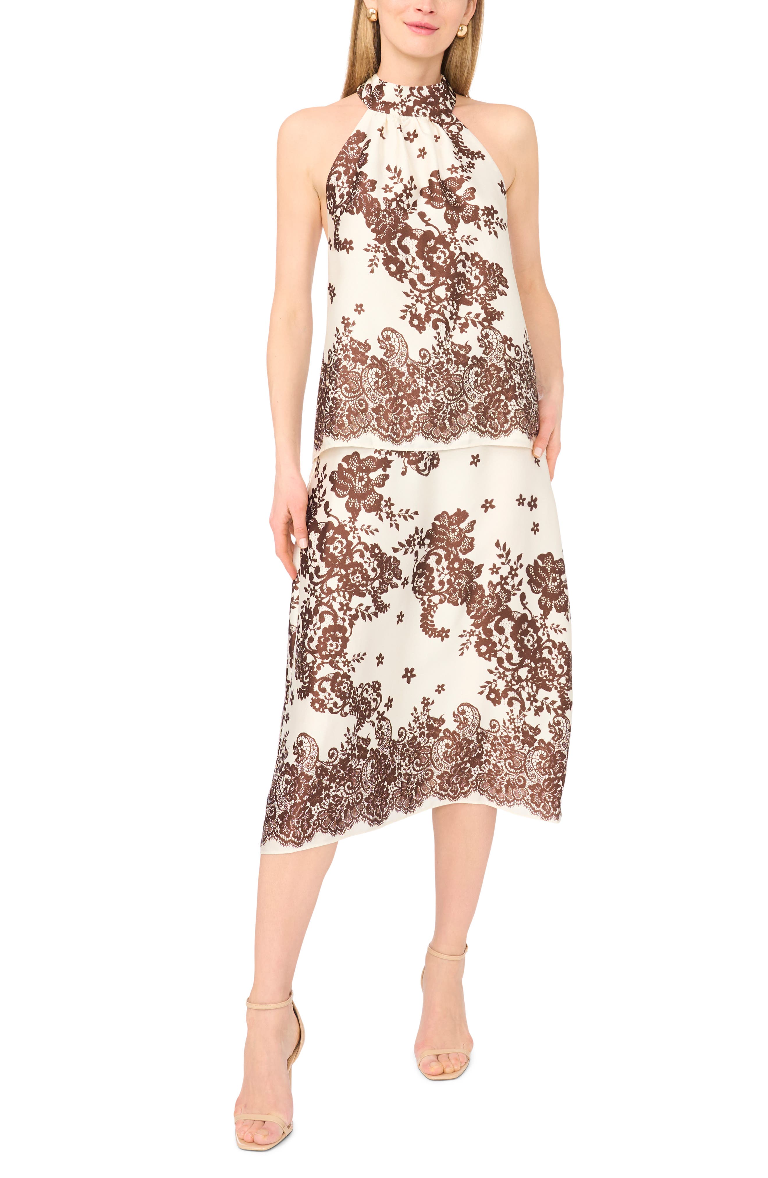 Parker Tie Back Satin Halter Top | Nordstromrack