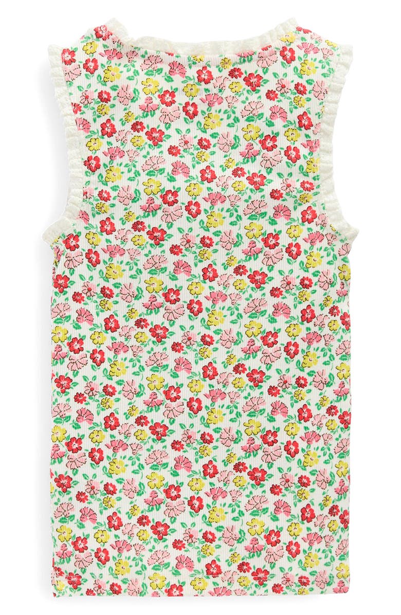 Mini Boden Kids' Floral Lace Edge Cotton Tank | Nordstromrack