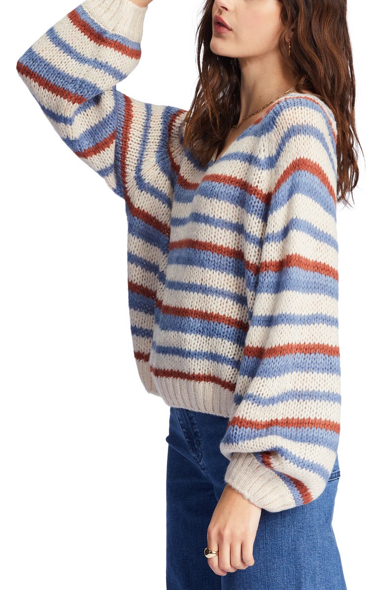 Billabong No Brainer Stripe V-Neck Sweater | Nordstromrack