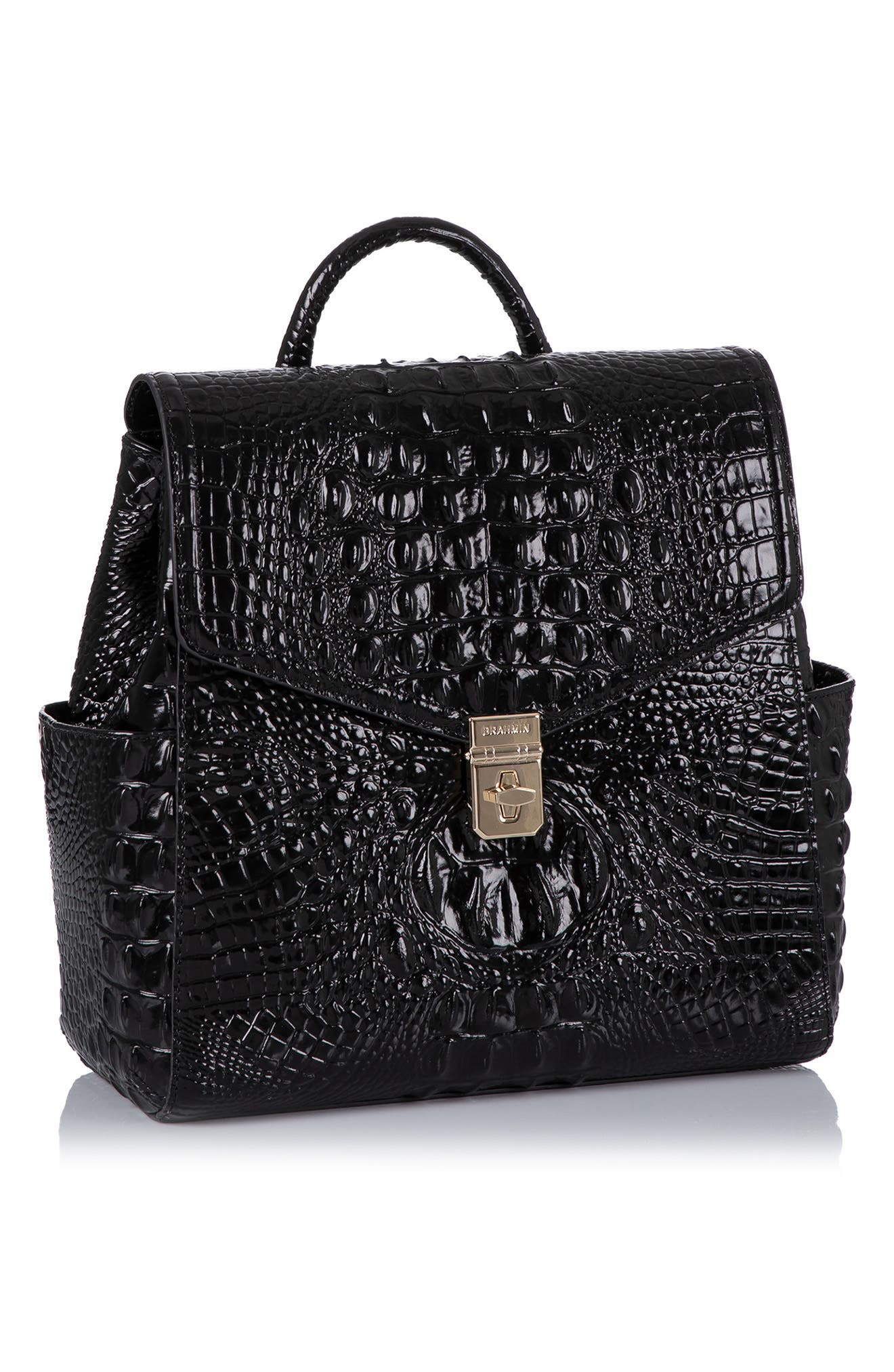 Brahmin Liz Croc Embossed Leather Convertible Backpack | Nordstrom