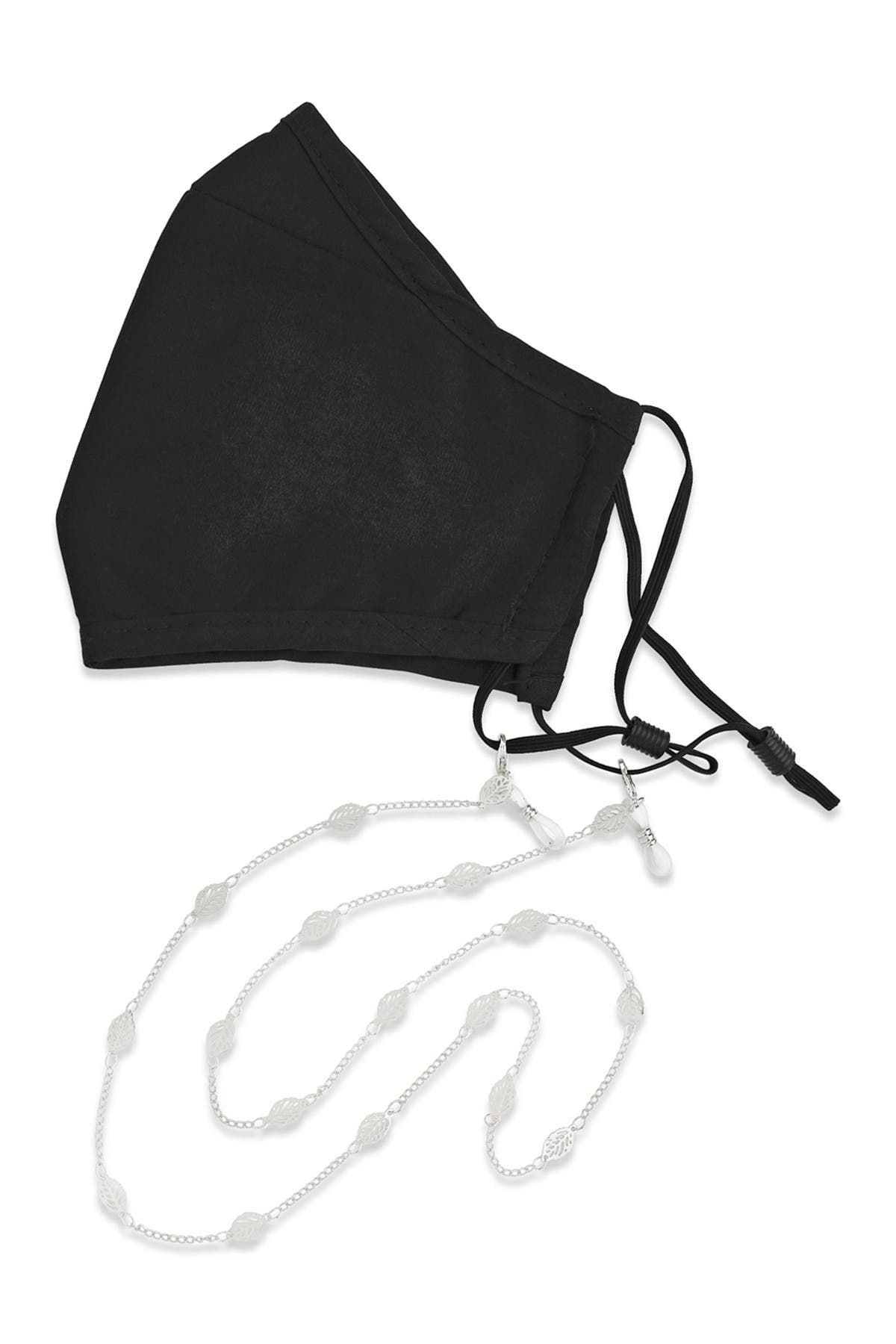 Sterling Forever Rhodium Plated Delicate Stationed Leaf Face Mask Chain ...