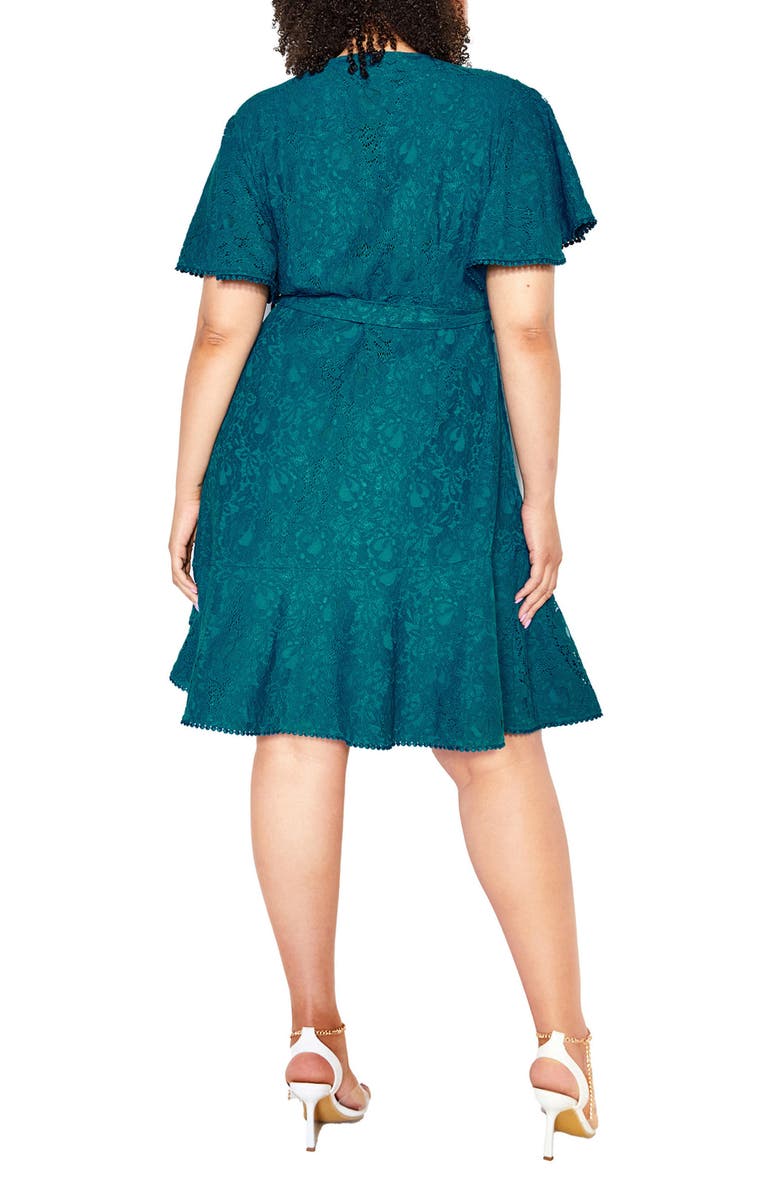 City Chic Sweet Luv Lace Faux Wrap Dress | Nordstromrack