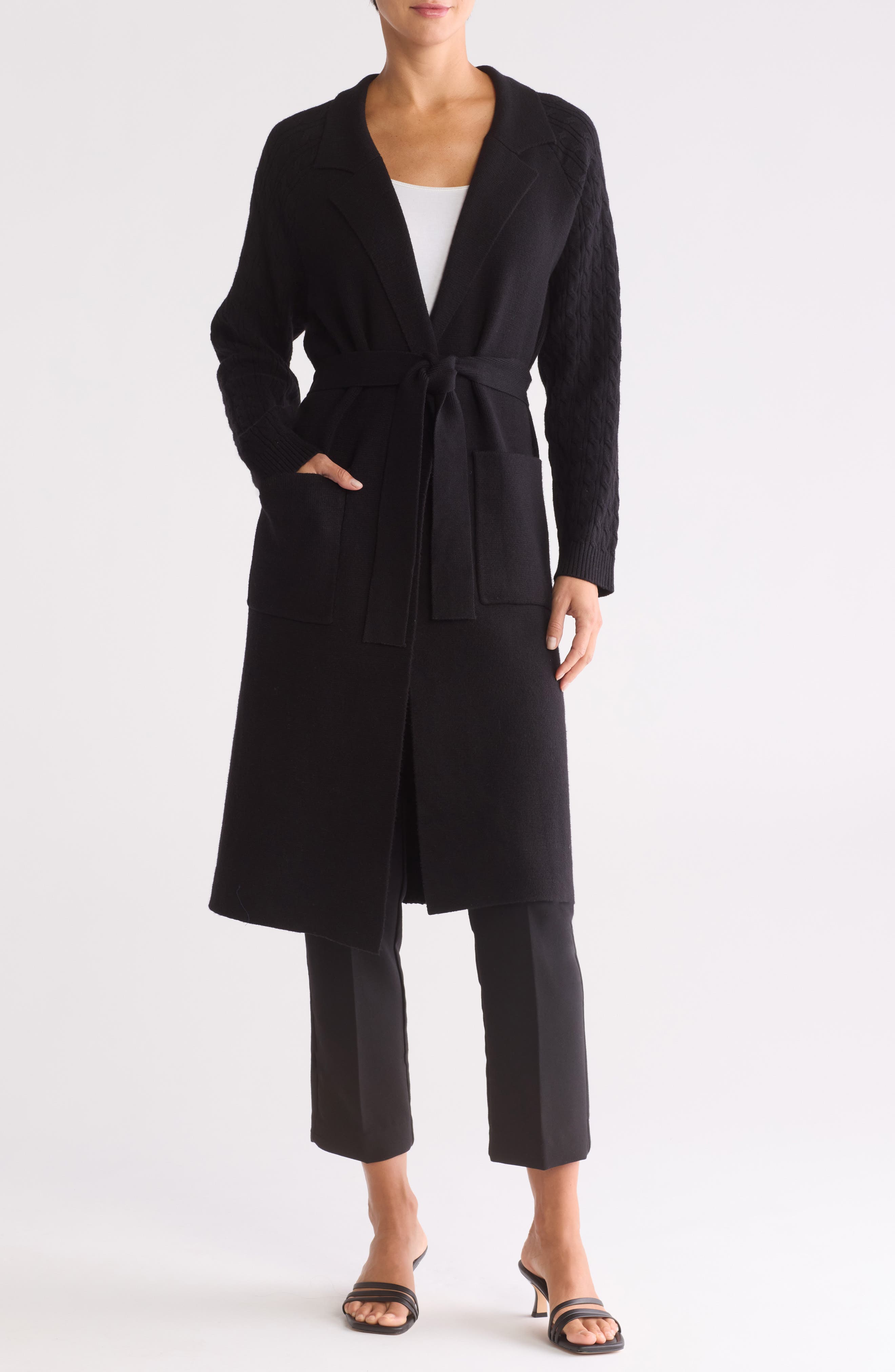 CYRUS Cable Knit Longline Duster | Nordstromrack