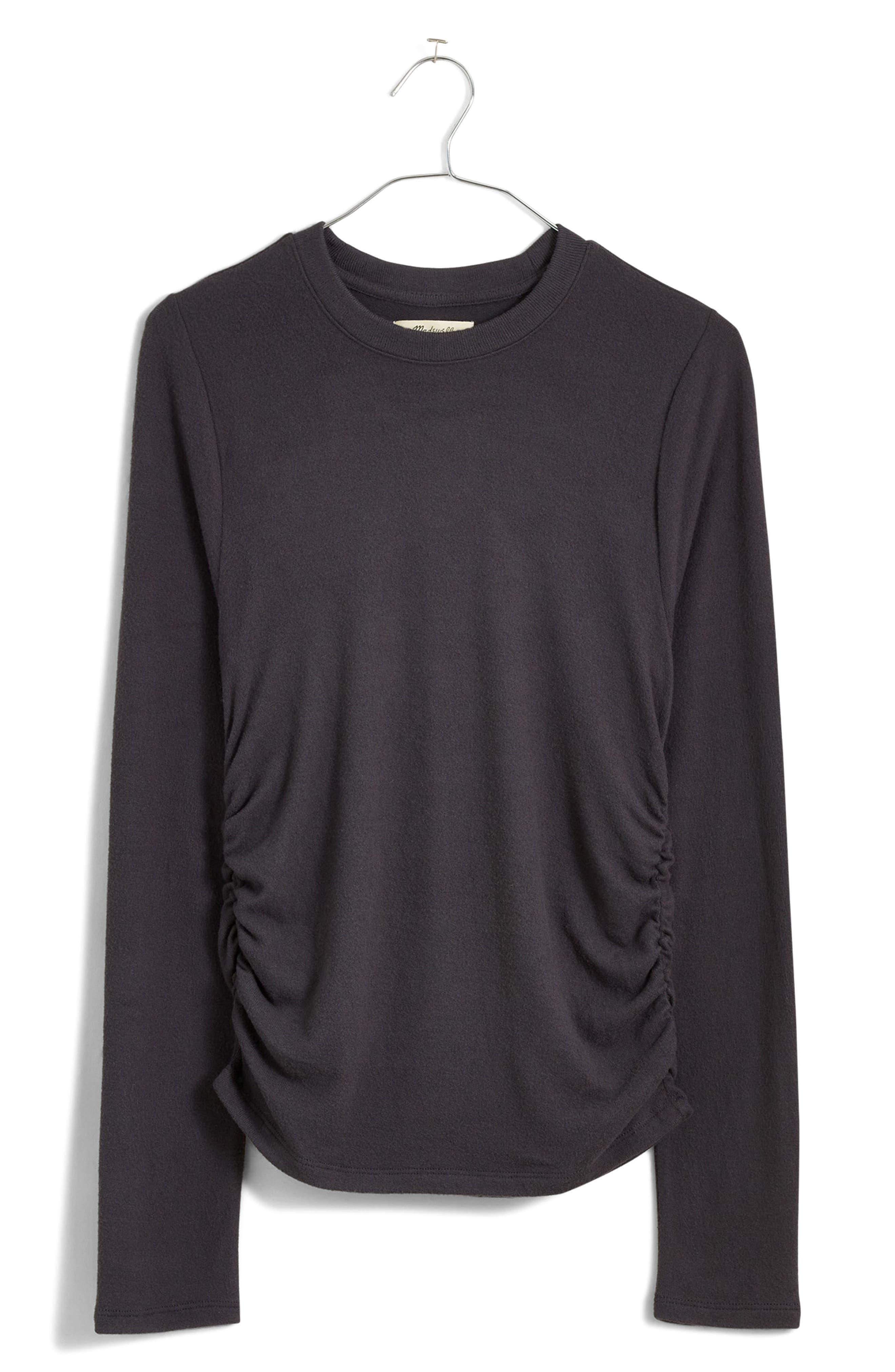 Madewell Brushed Jersey Ruched Long Sleeve T-Shirt | Nordstromrack