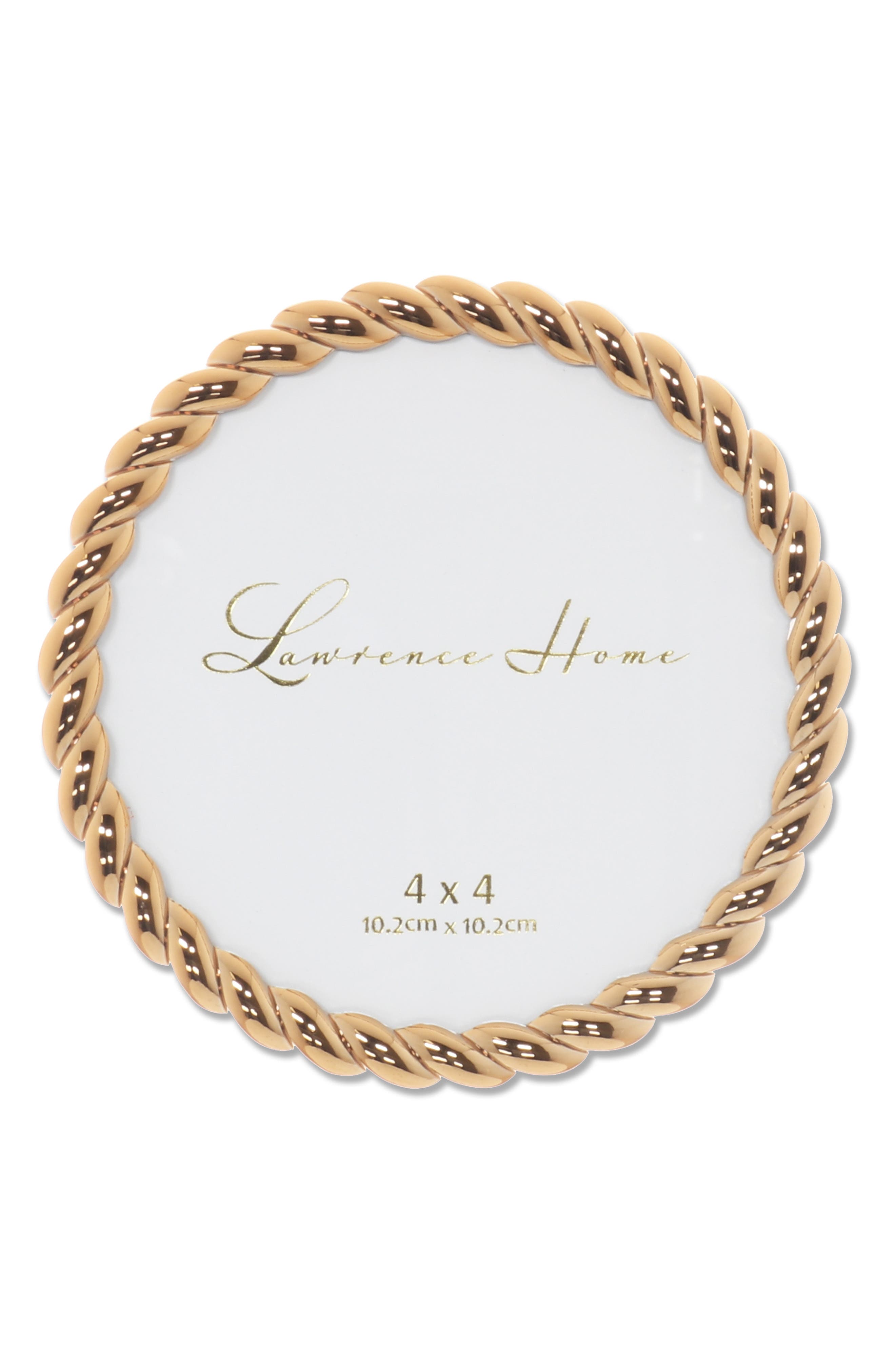 Lawrence Frames Gold Rope Round Picture Frame - 4"x4" | Nordstromrack