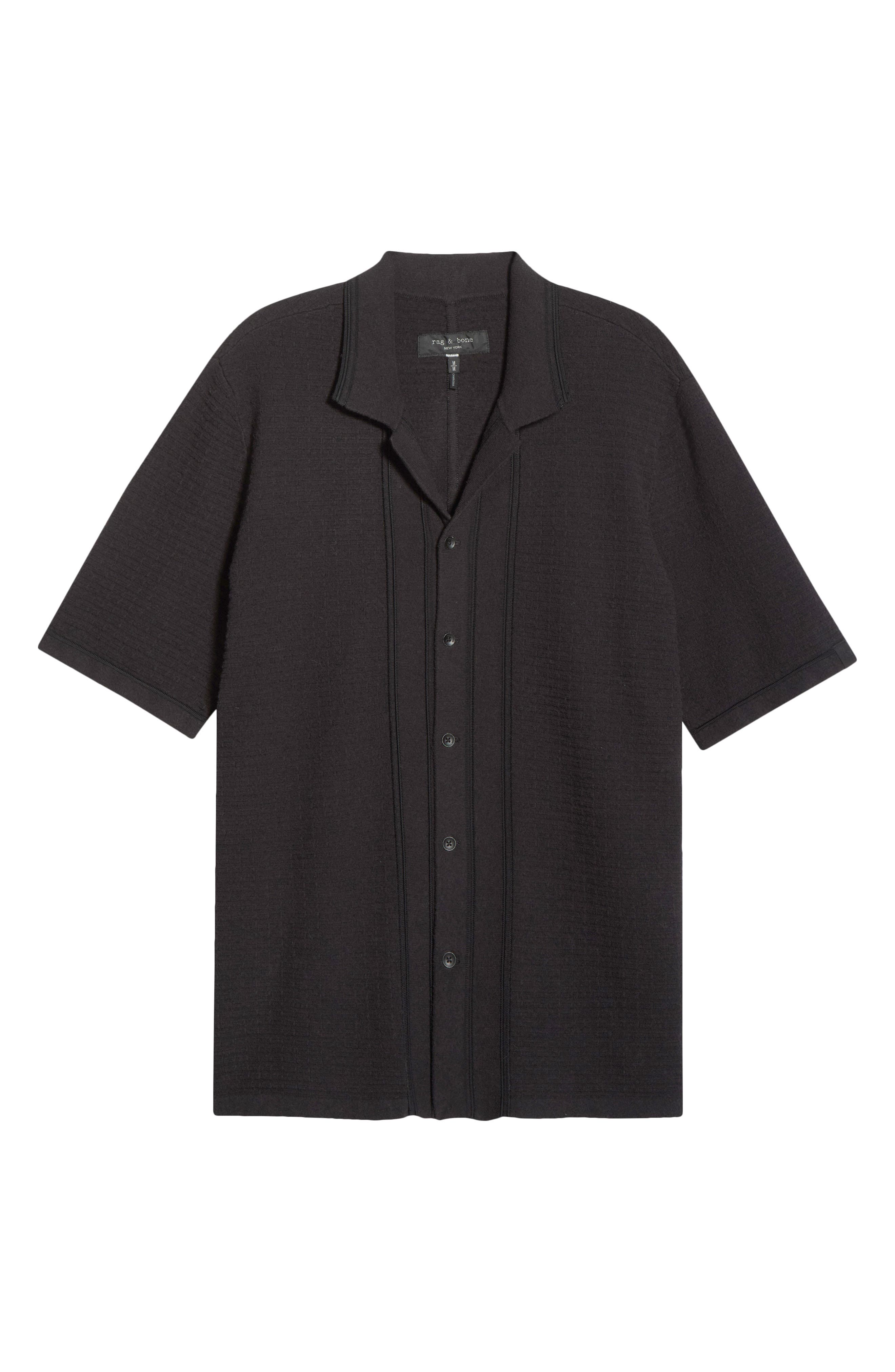 rag & bone Zuma Short Sleeve Ottoman Stitch Camp Shirt | Nordstrom