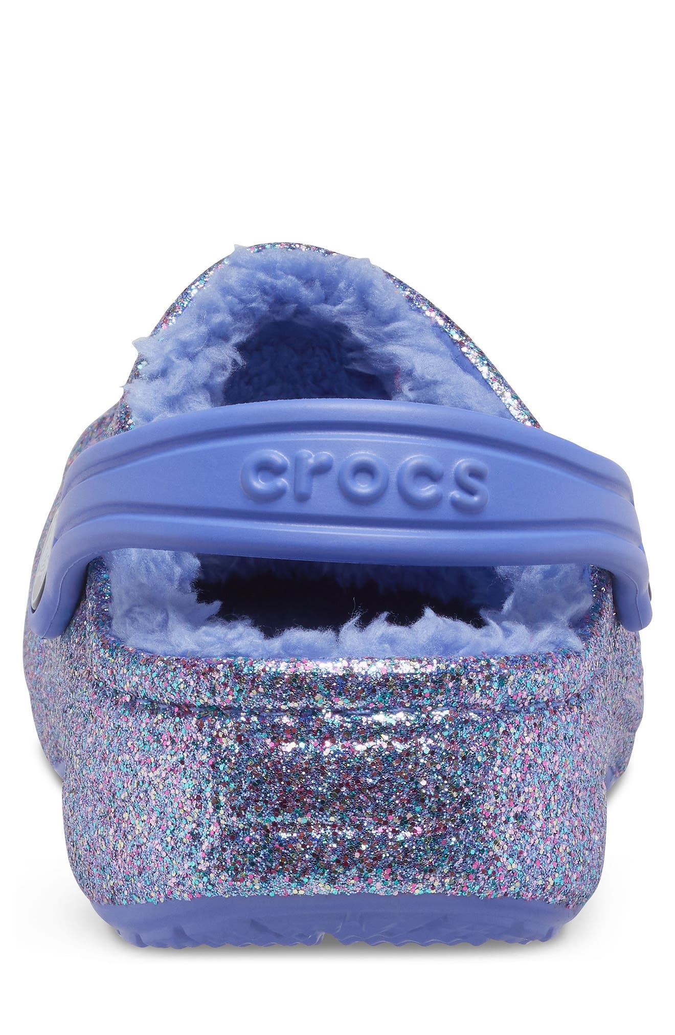 CROCS Baya Faux Fur Glitter Clog | Nordstromrack