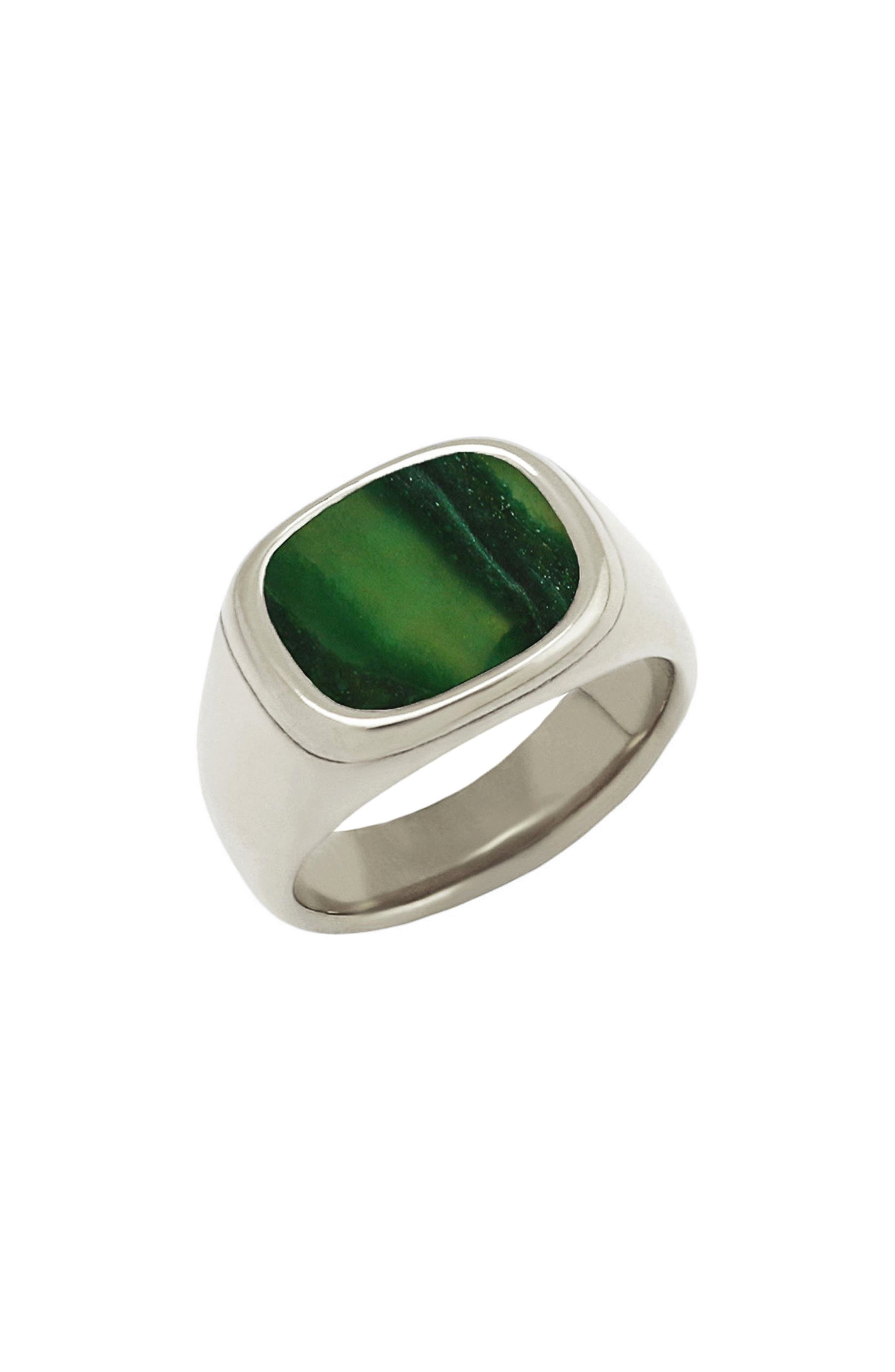 REBL Square Mother-of-Pearl Signet Ring | Nordstromrack