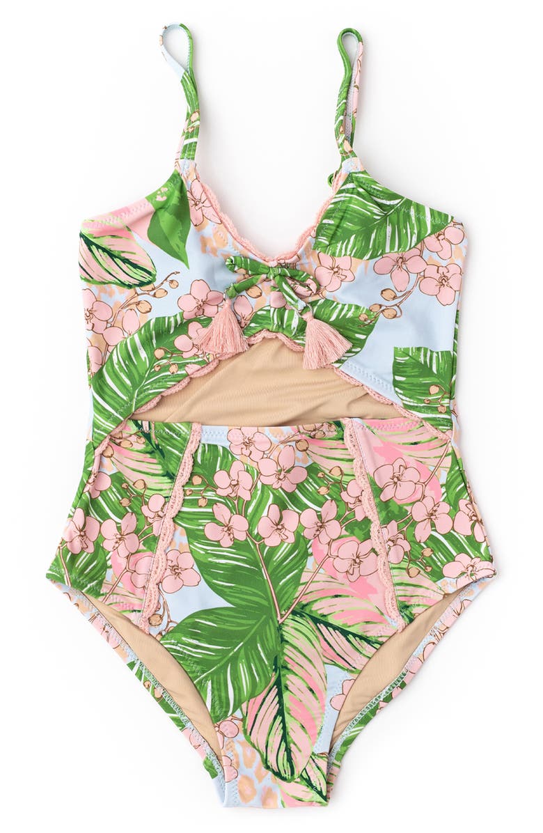 Shade Critters Kids' Monokini Shimmer Botanical One-Piece Swimsuit ...