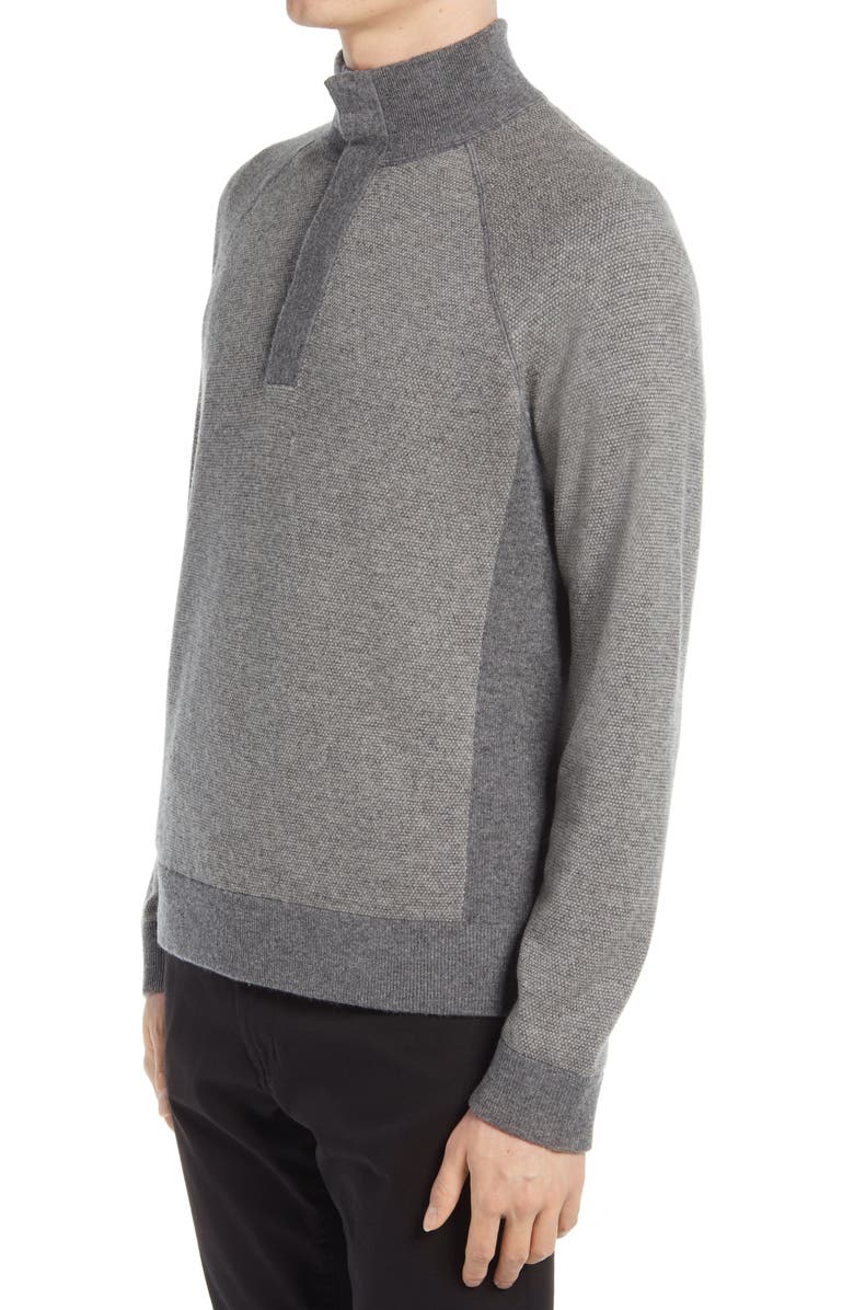 Vince Bird's Eye Wool & Cashmere Mock Neck Sweater | Nordstromrack