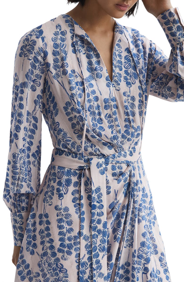 Reiss Marnie Long Sleeve Tie Belt Dress | Nordstromrack