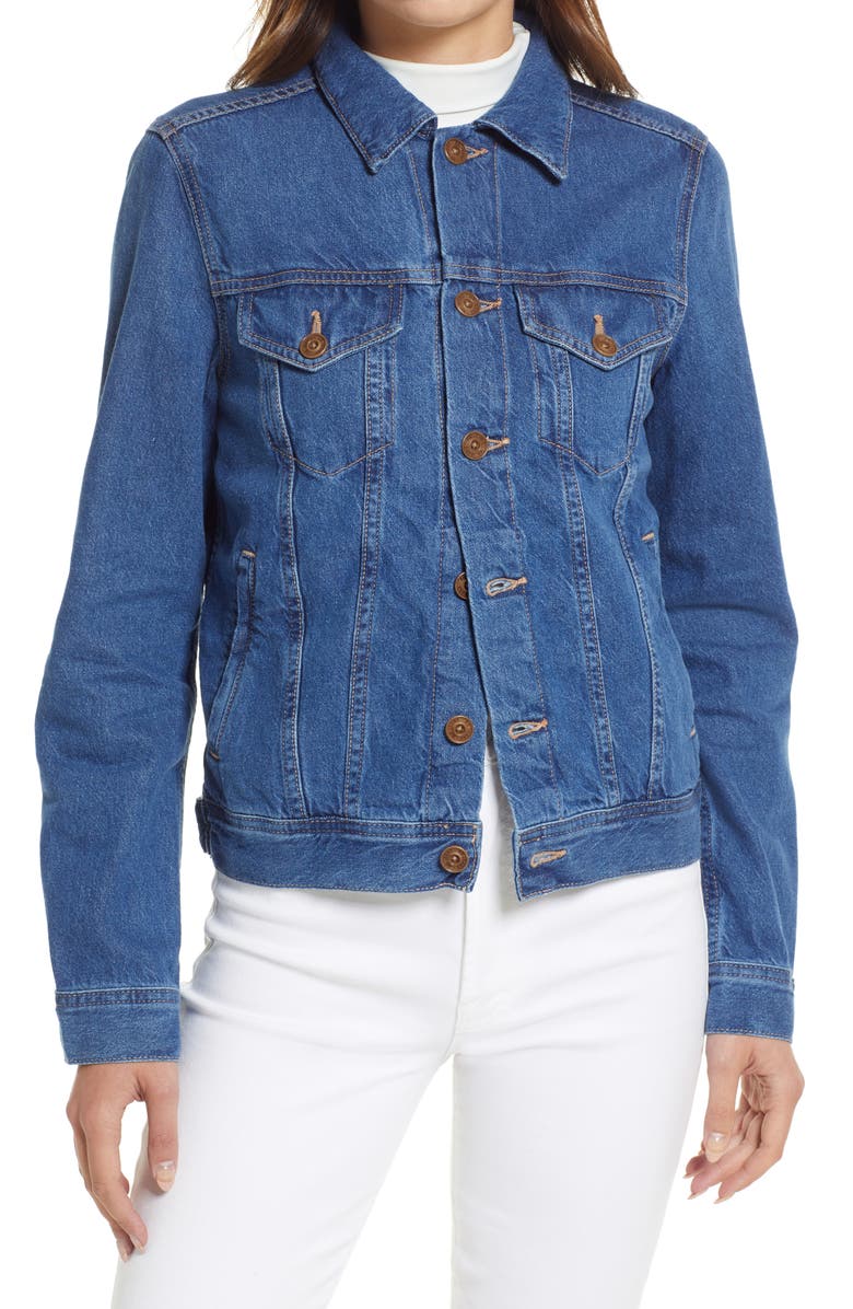 AG The Jean of Tomorrow Mya Organic Cotton Blend Denim Jacket ...