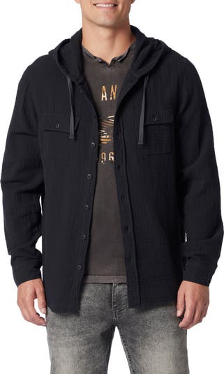 UNIONBAY Hughie Cotton Gauze Button-Up Hoodie | Nordstromrack