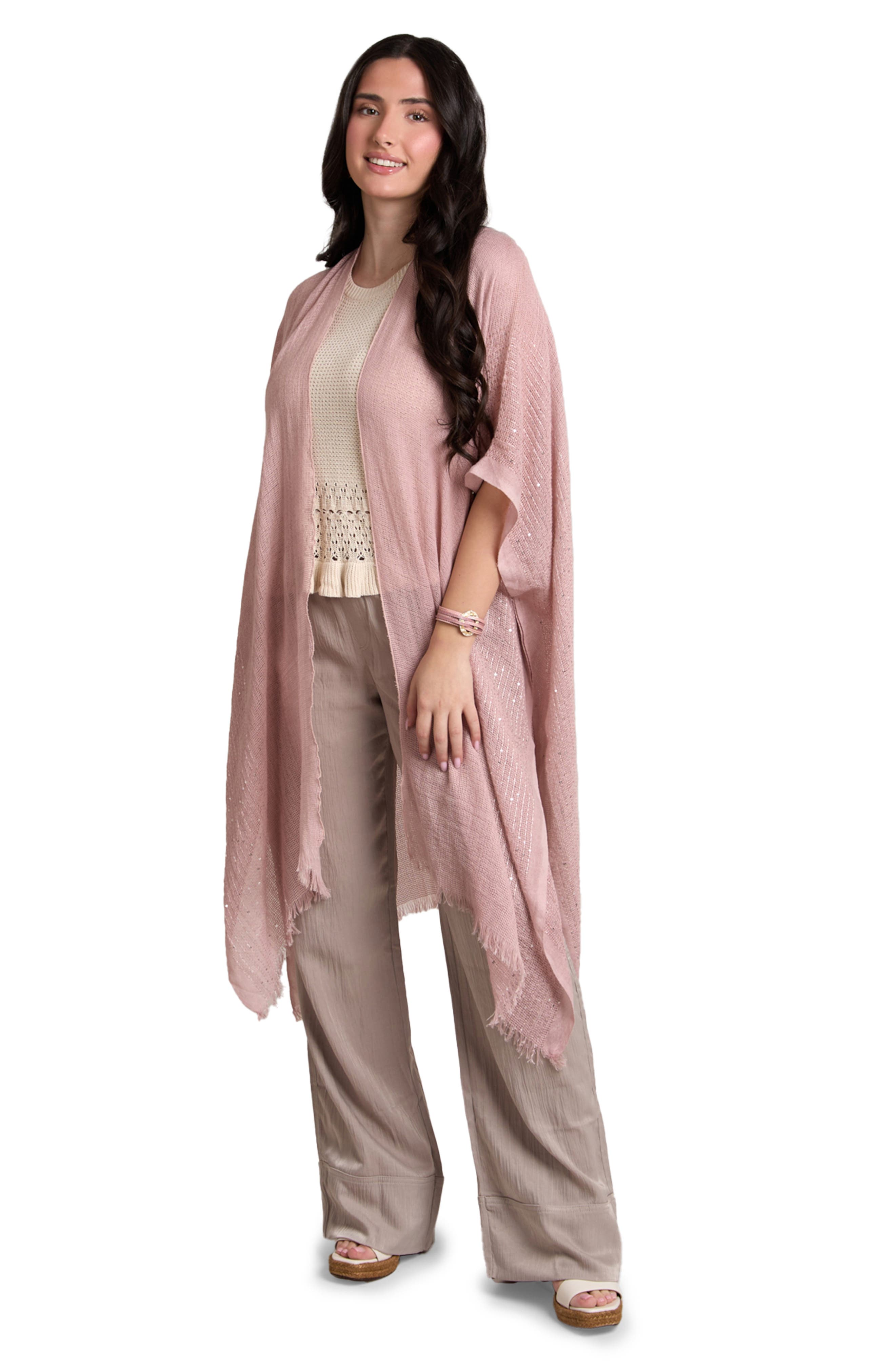 SAACHI Frayed Sequin Ruana | Nordstromrack