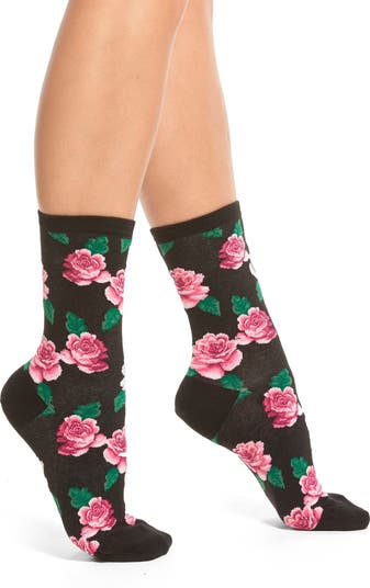 Hot Sox Rose Print Socks | Nordstrom