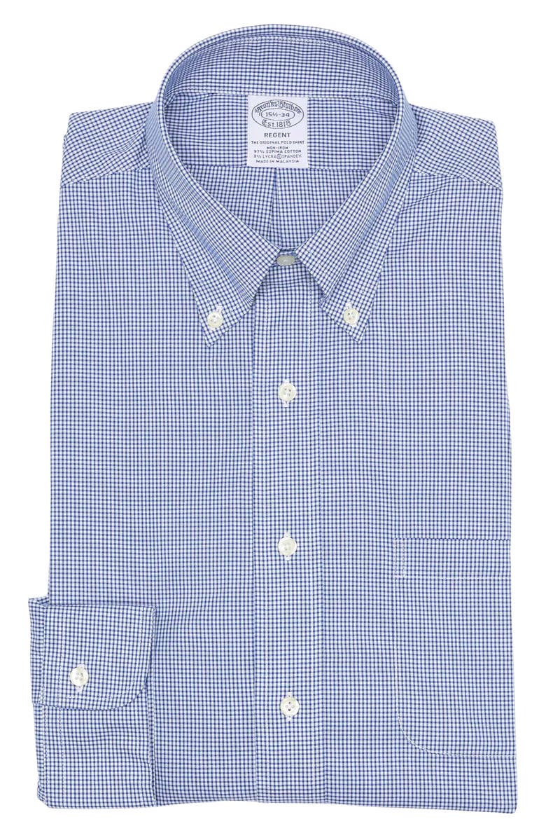 Brooks Brothers Regent Fit Stretch Non-Iron Button Front Dress Shirt ...