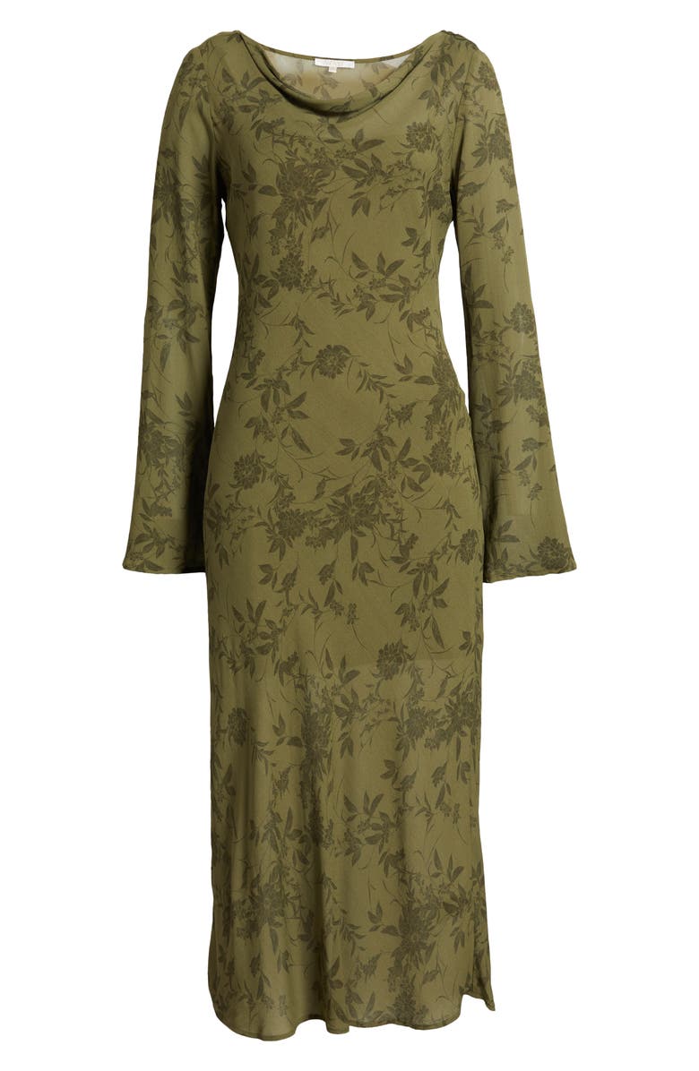 WAYF Cassandra Floral Long Sleeve Midi Dress | Nordstromrack