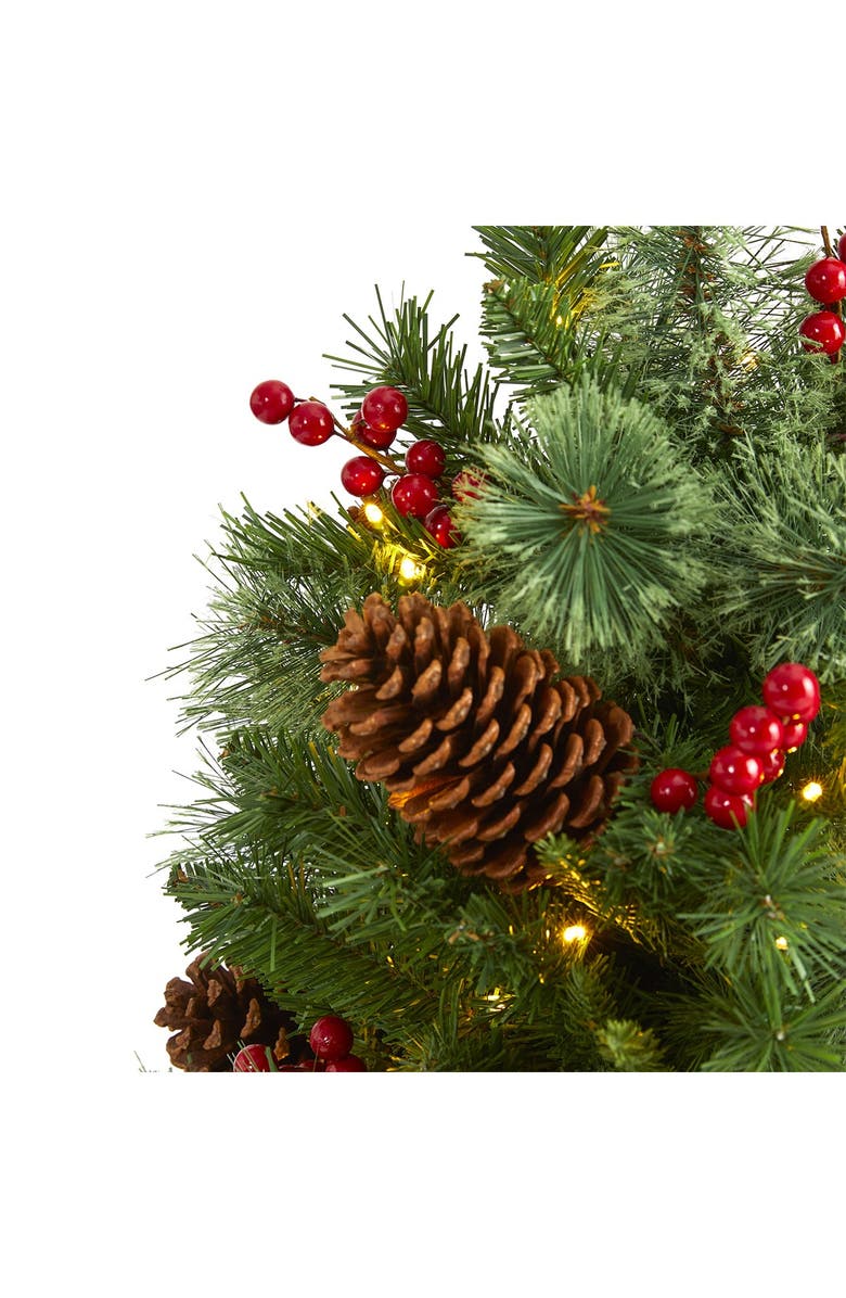 NEARLY NATURAL 4ft. Norway Mixed Pine Artificial Christmas Tree with ...