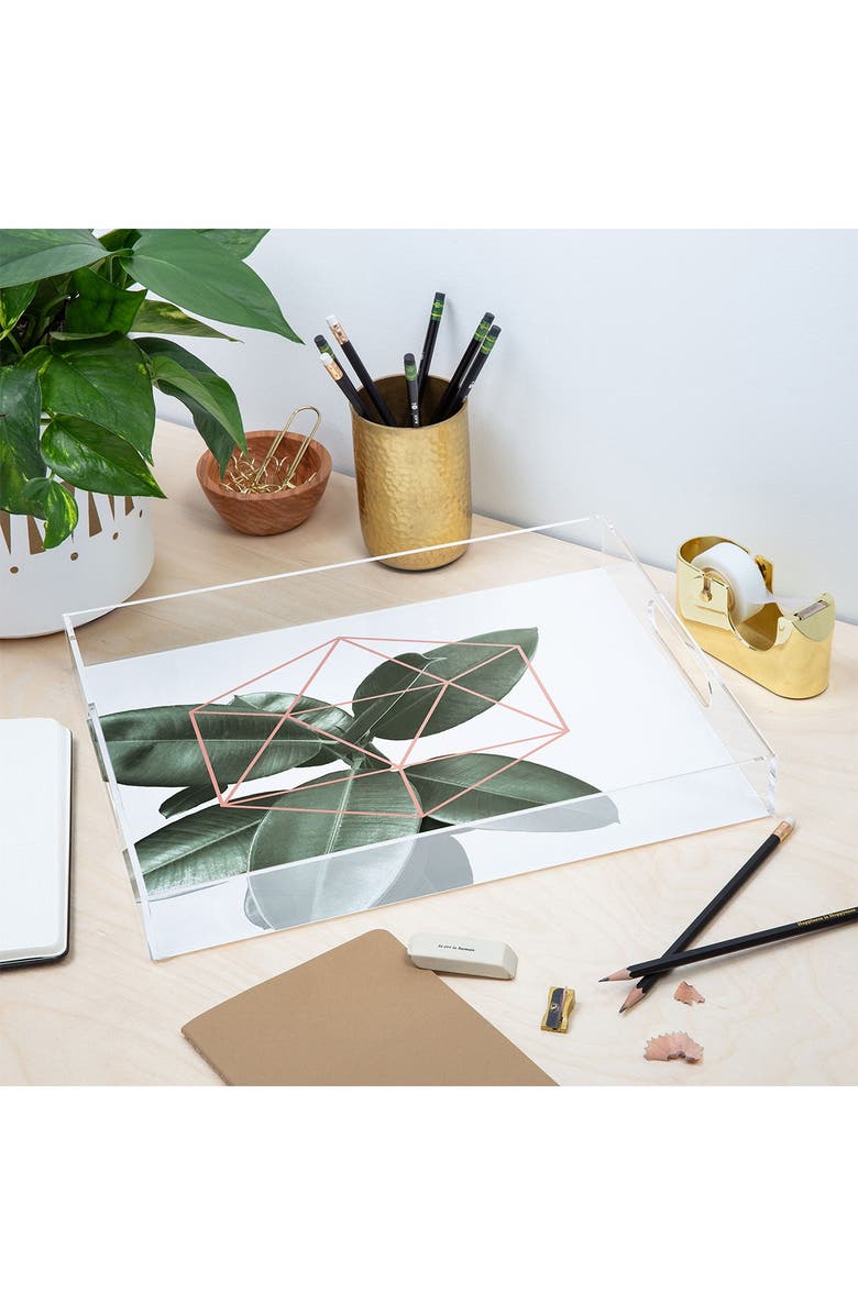 Deny Designs Gale Switzer Geometric Greenery Acrylic Tray | Nordstromrack