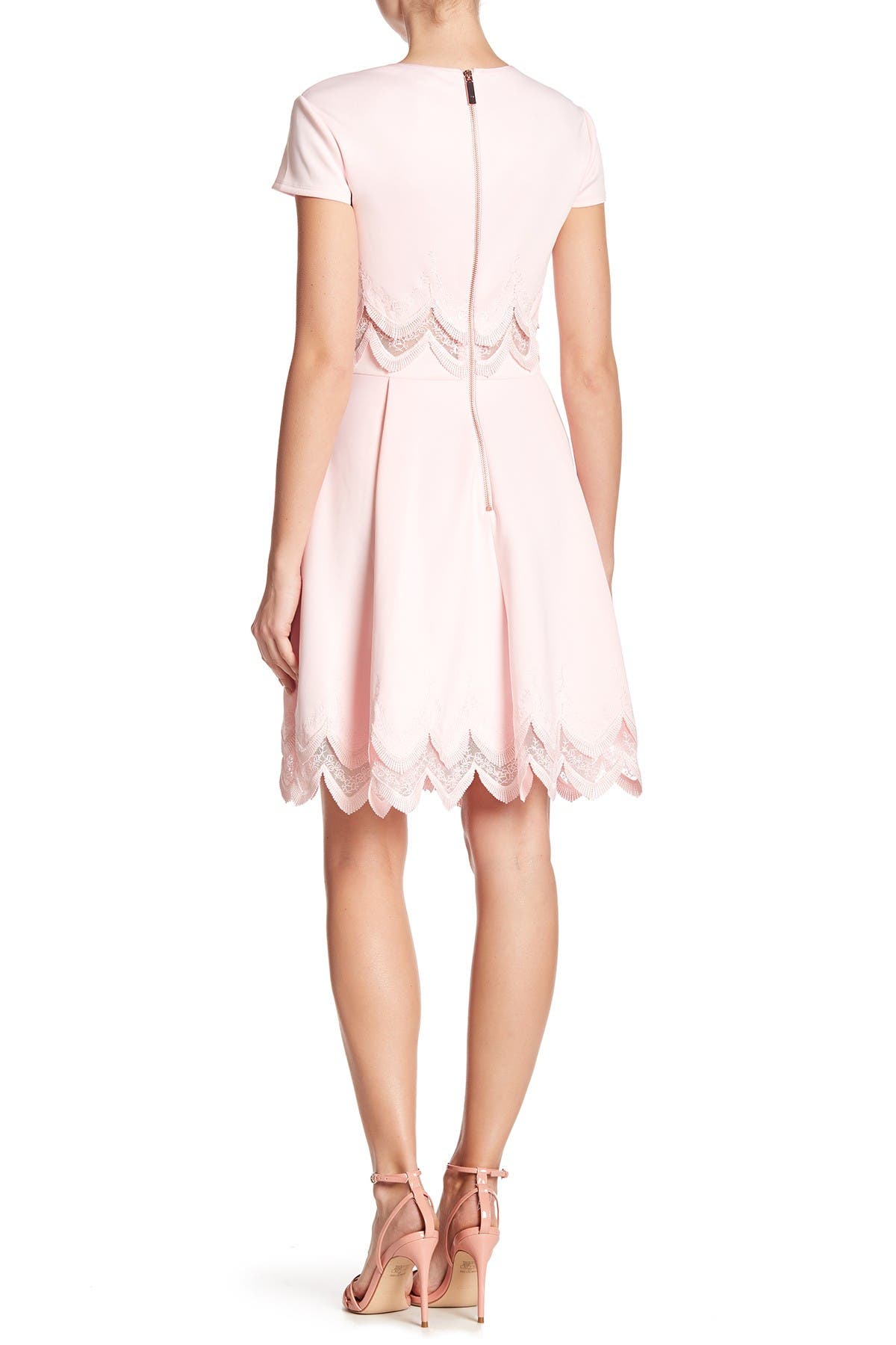 Ted Baker London Rehanna Embroidered Cap Sleeve Skater Dress ...