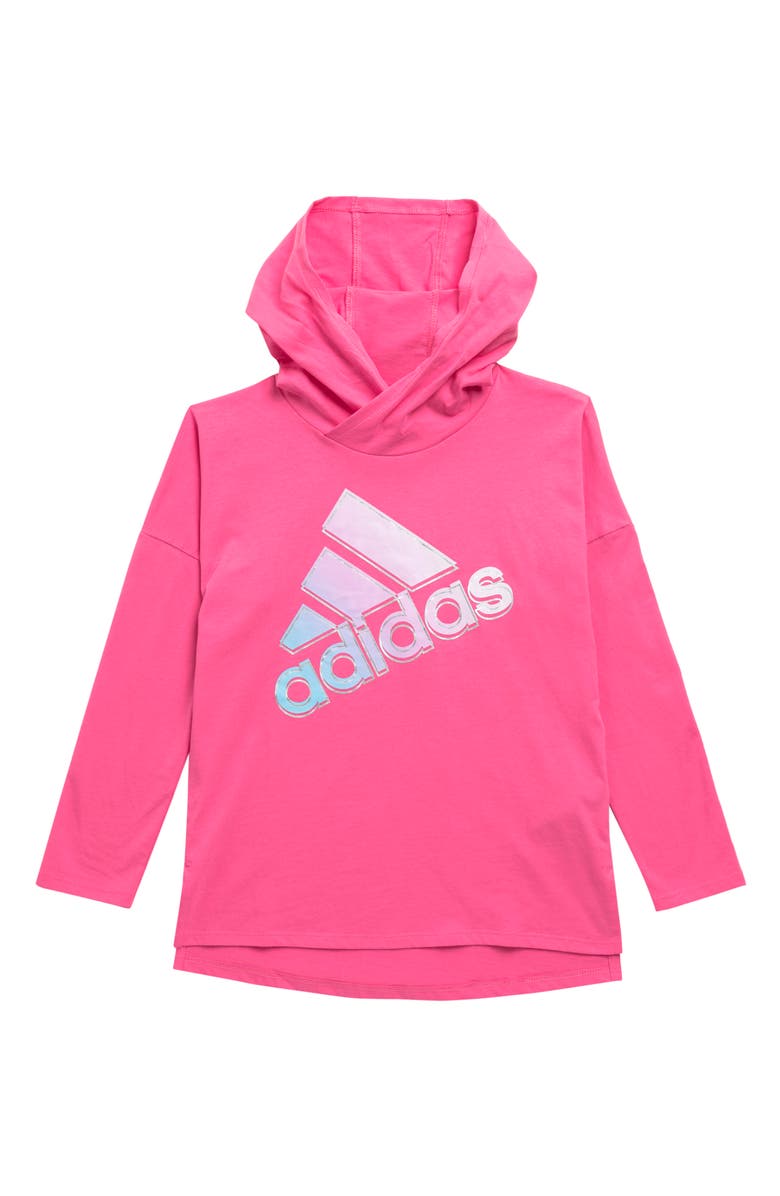 adidas Kids' Logo Hooded Long Sleeve Tee | Nordstromrack