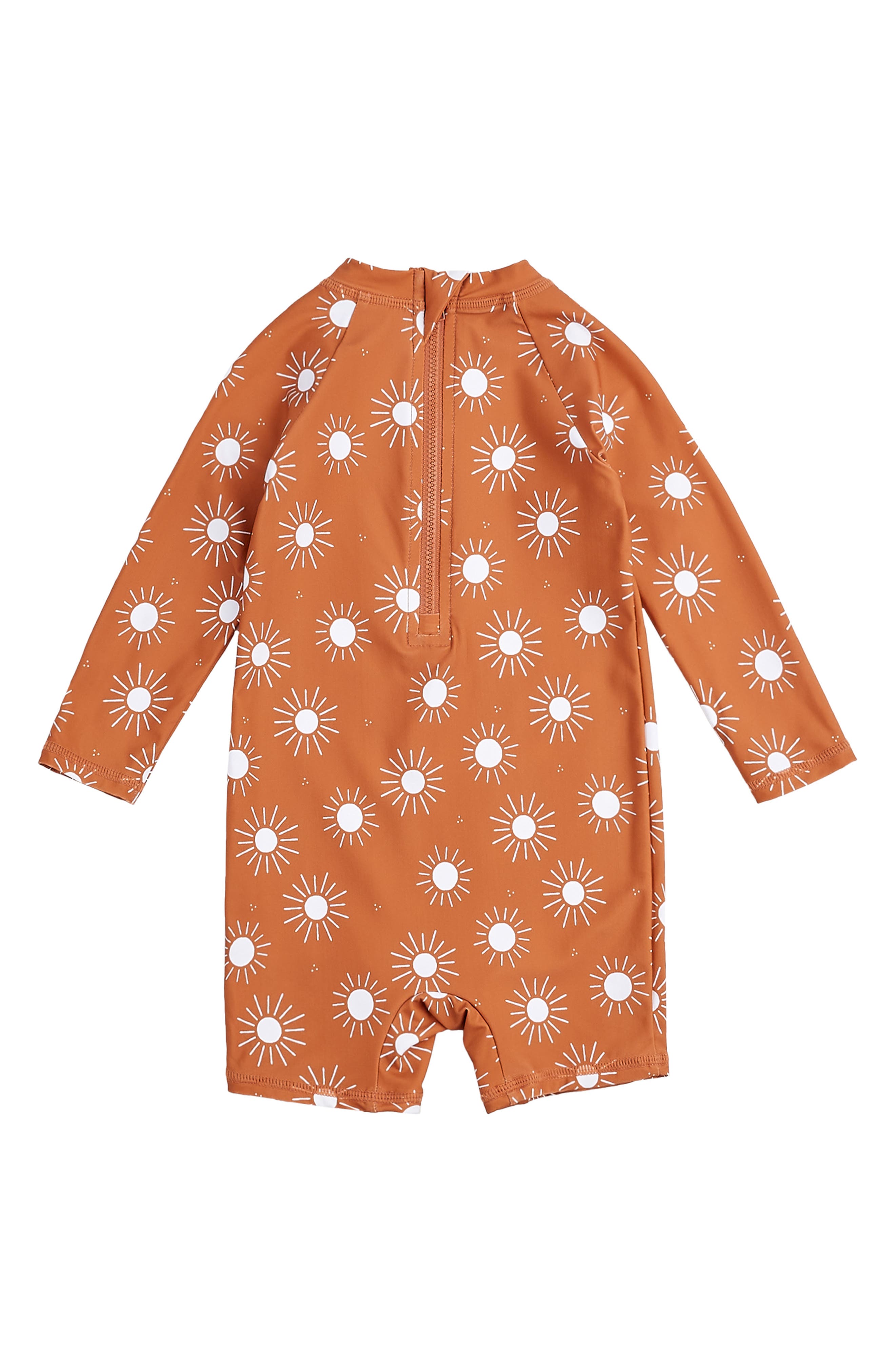 Petit Lem Sun Print Long Sleeve One-Piece Rashguard Swimsuit ...