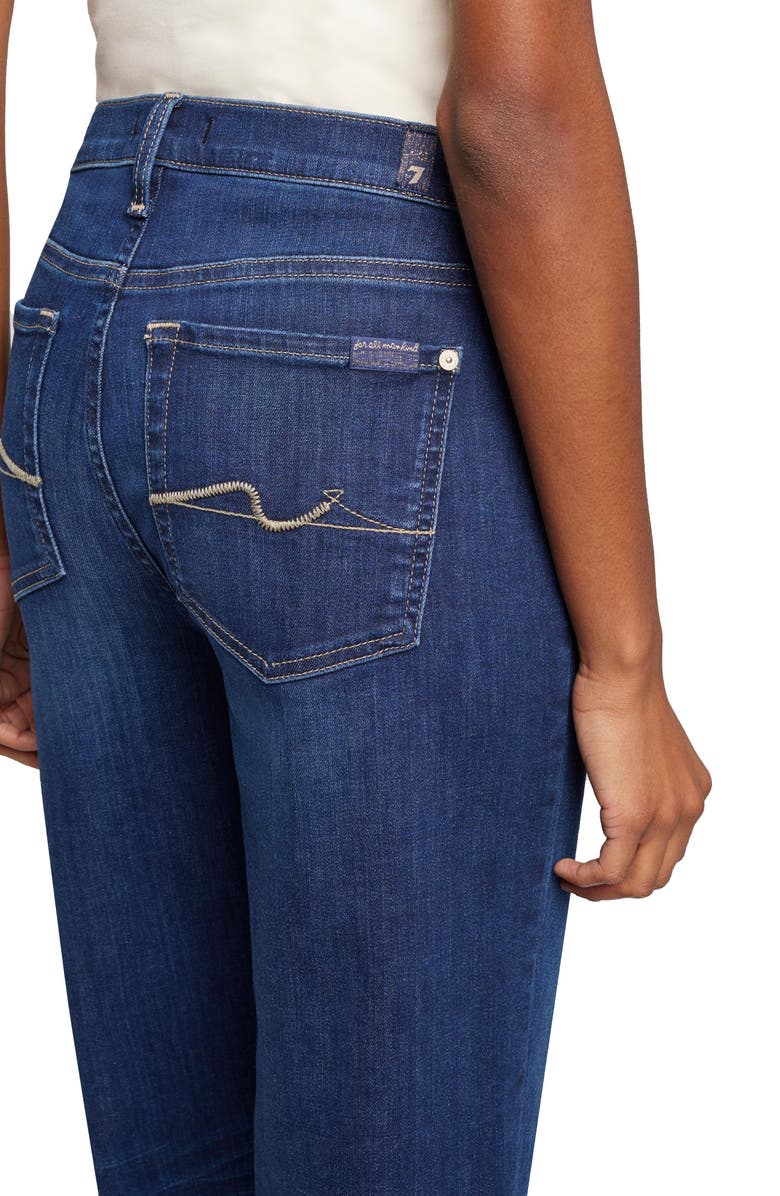 7 For All Mankind Alexa High Waist Raw Hem Crop Wide Leg Jeans ...