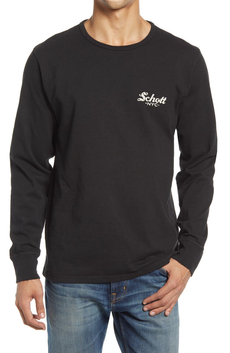Schott NYC Long Sleeve Logo Graphic Tee | Nordstromrack
