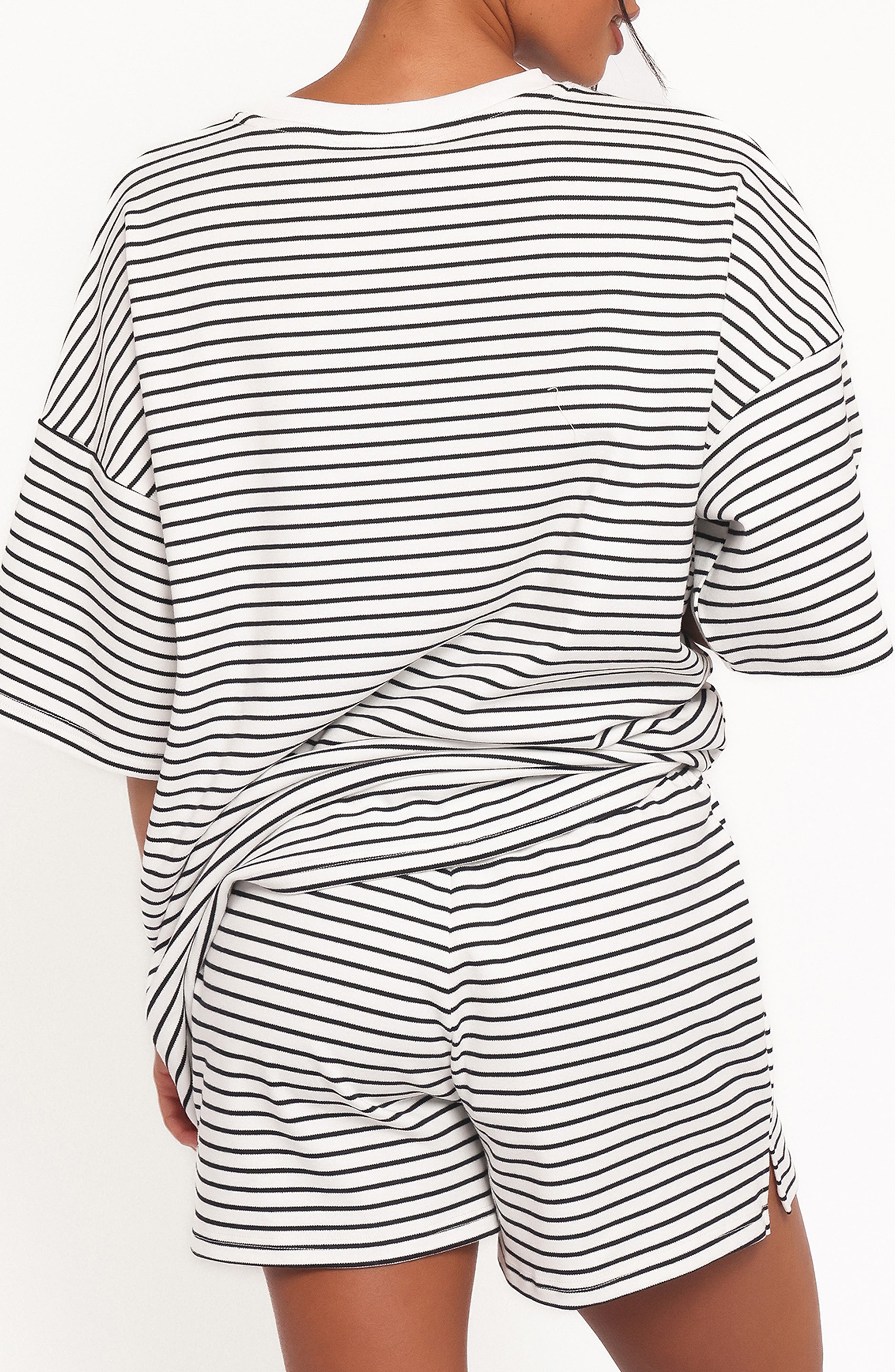Petal & Pup Hellen Stripe Knit Cotton Top & Shorts Set | Nordstrom