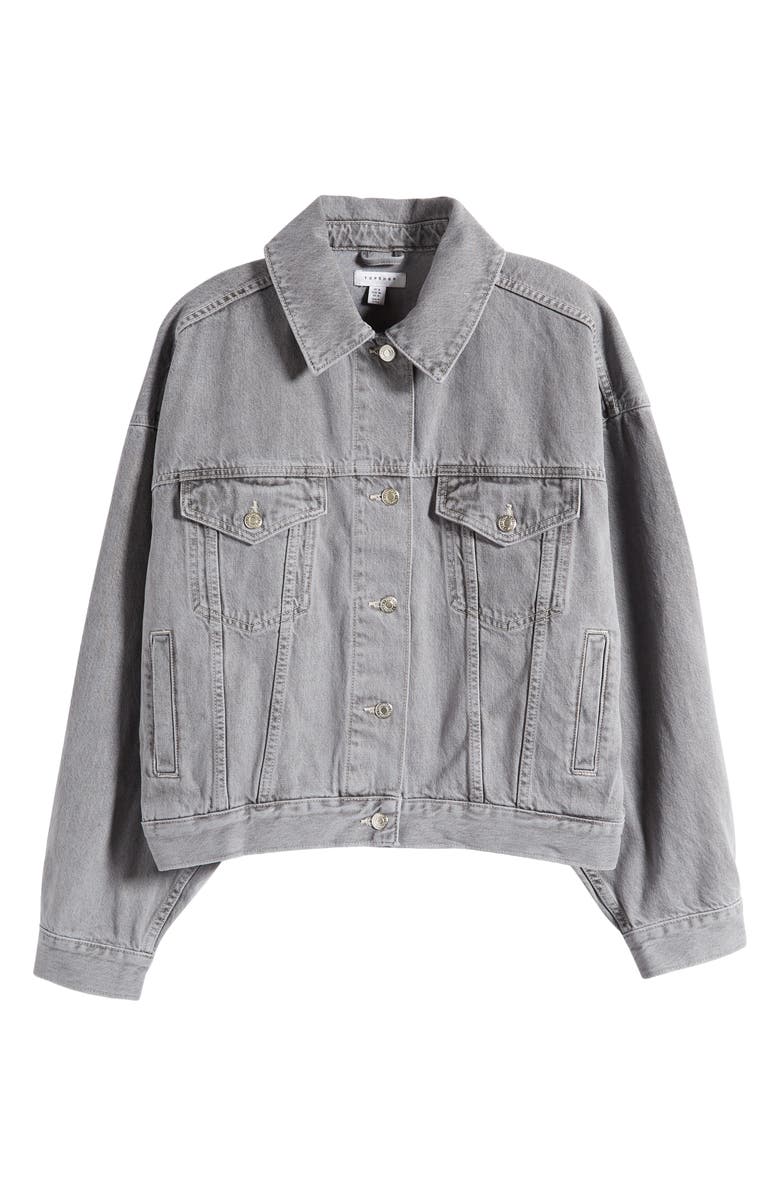 Topshop Balloon Sleeve Cotton Denim Trucker Jacket | Nordstromrack