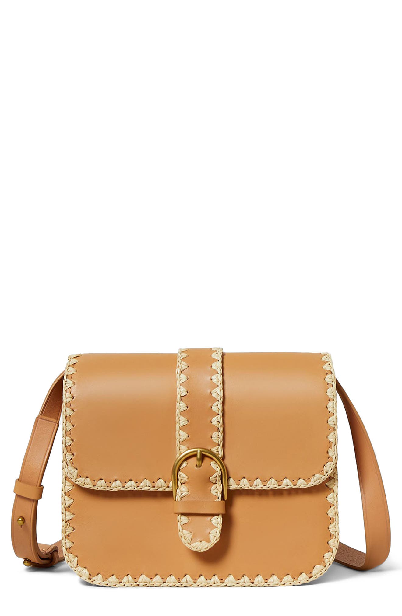 Loeffler Randall Lisel Raffia Trimmed Crossbody Bag | Nordstromrack
