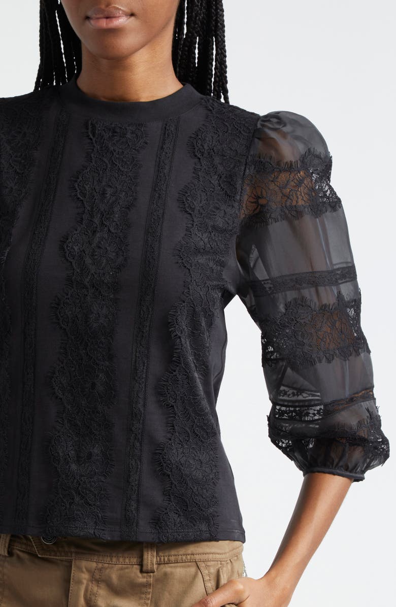 Cinq à Sept Stefania Lace Trim Shirt | Nordstromrack