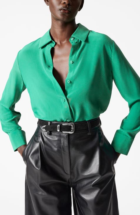 Women's 100% Silk Button Up Tops | Nordstrom