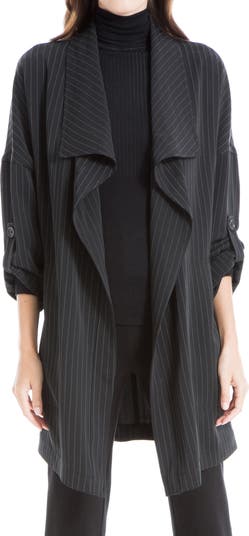 MAX STUDIO Twill Drape Coat | Nordstromrack