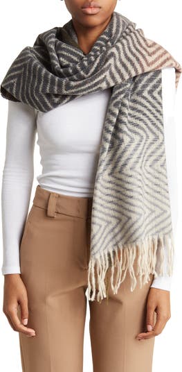 MODENA Ombré Line Pattern Scarf | Nordstromrack