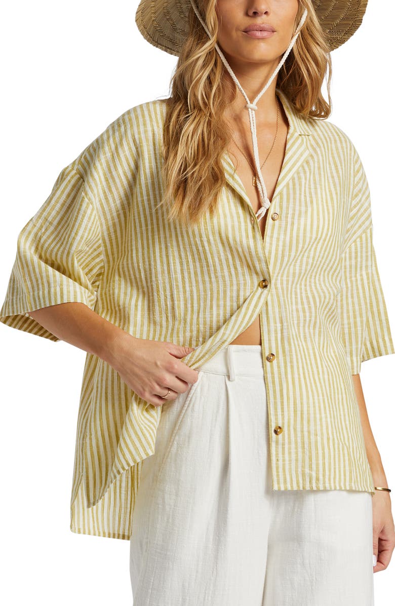 Billabong Beach Side Stripe Cotton Shirt | Nordstromrack