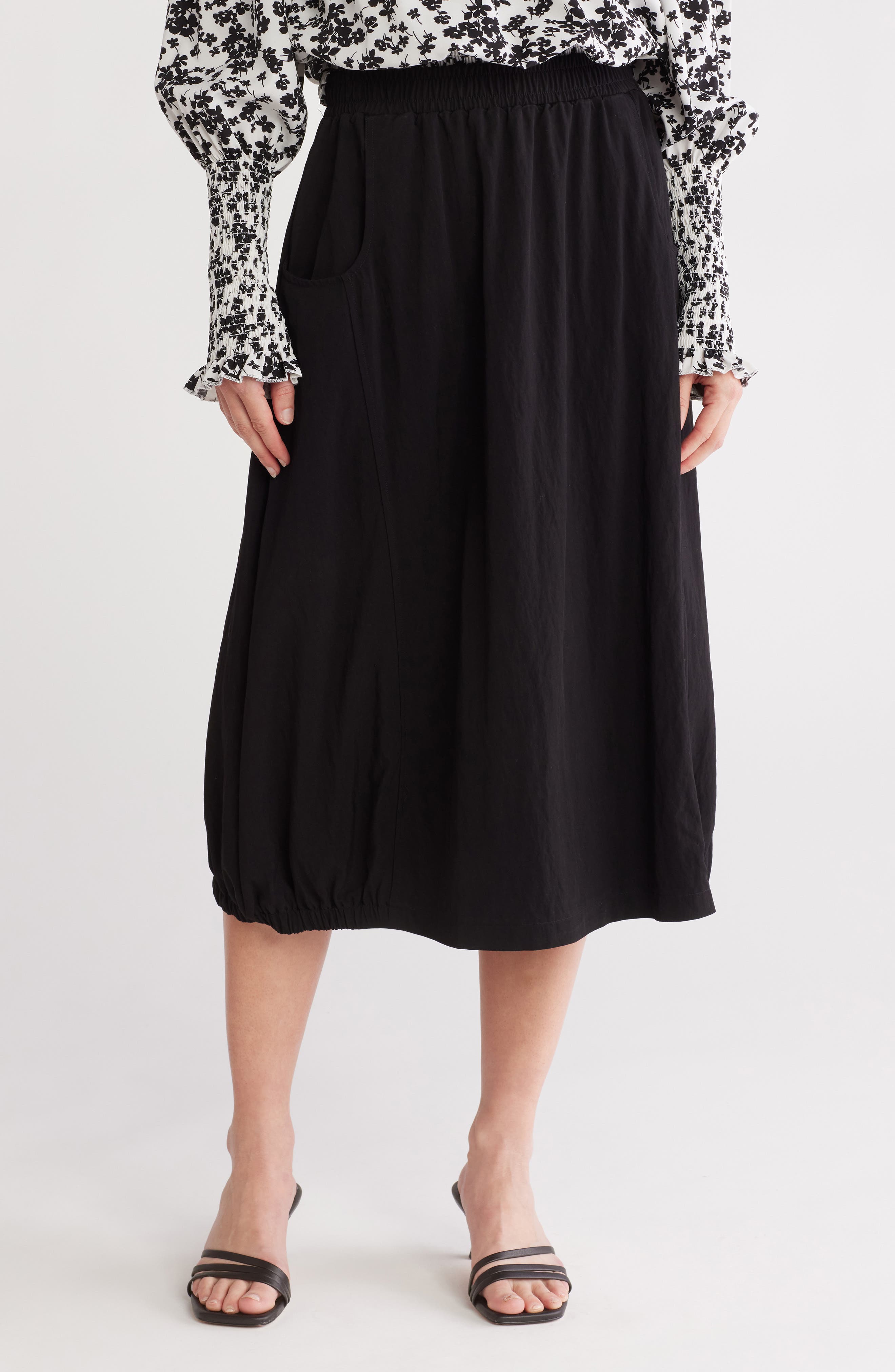 PATRIZIA LUCA Side Pocket Midi Skirt | Nordstromrack