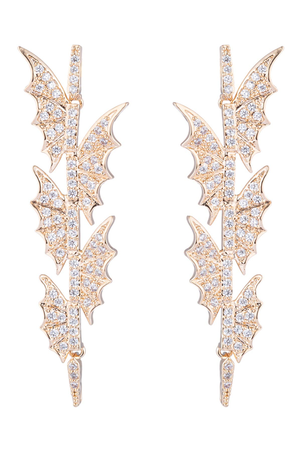 EYE CANDY LOS ANGELES Flying Bat CZ Crystal Drop Earrings | Nordstromrack
