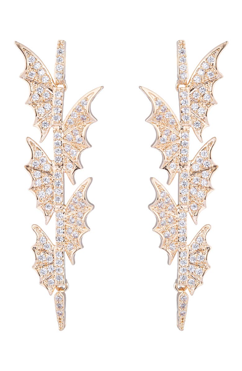 EYE CANDY LOS ANGELES Flying Bat CZ Crystal Drop Earrings | Nordstromrack