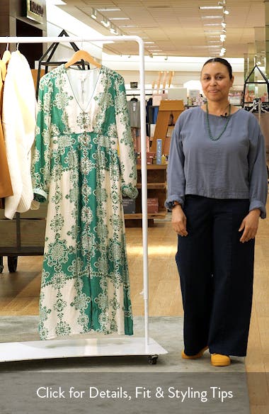 Adelyn Rae Athena Long Sleeve Maxi Dress | Nordstrom