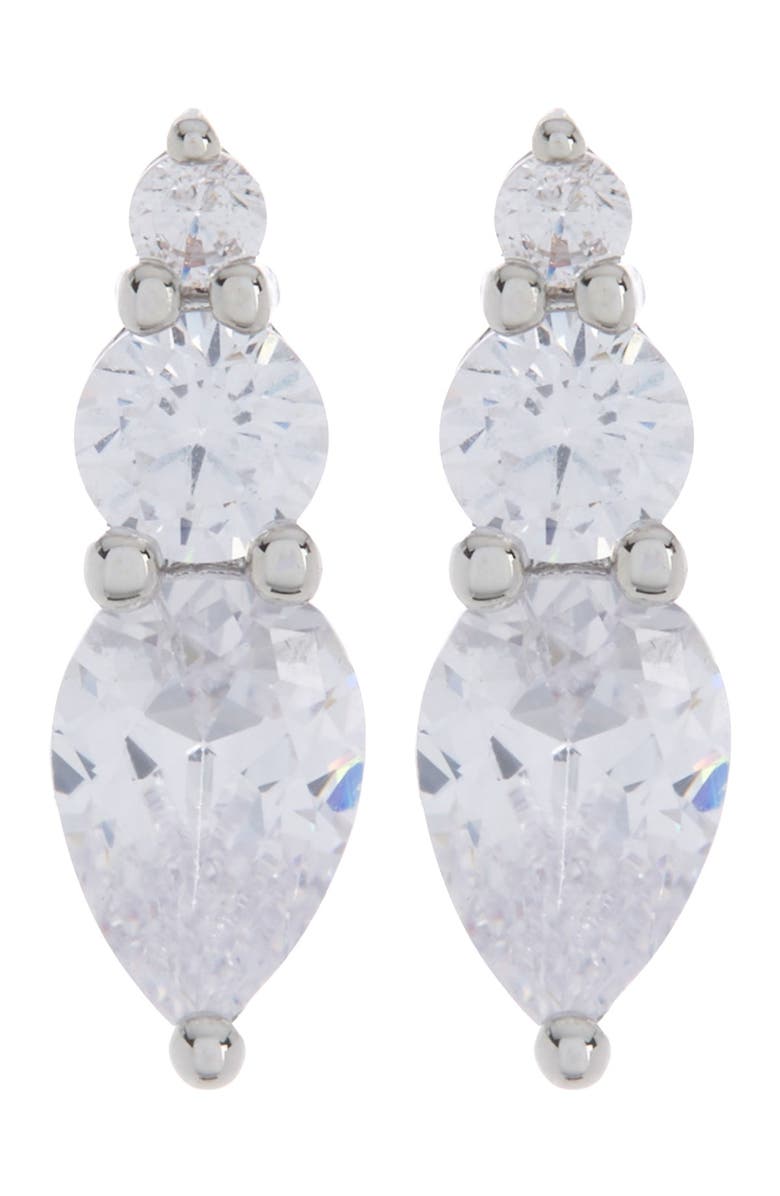 NORDSTROM RACK CZ Triple Stone Stud Earrings | Nordstromrack